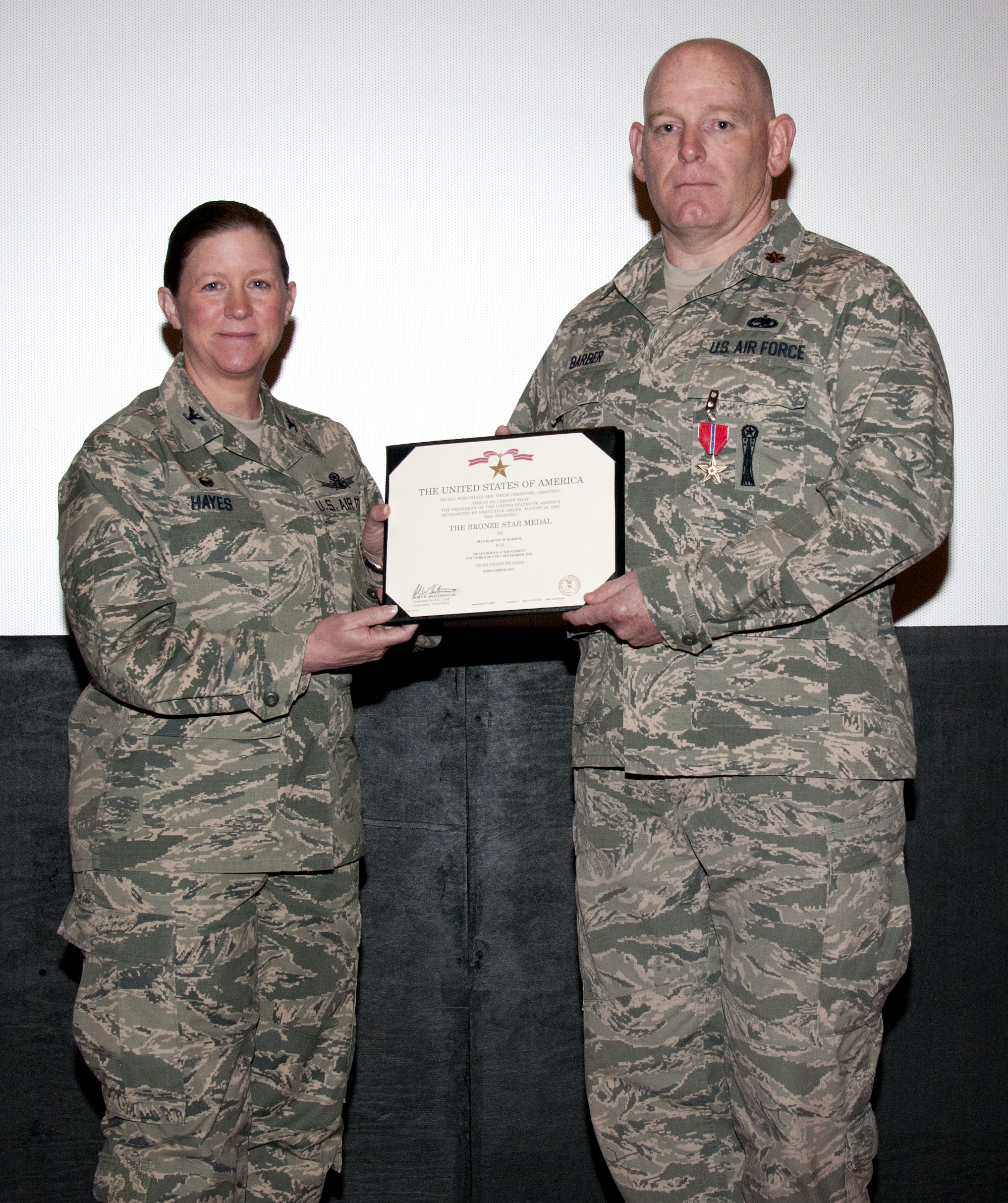 Operations officer awarded Bronze Star Medal > F.E. Warren Air Force ...