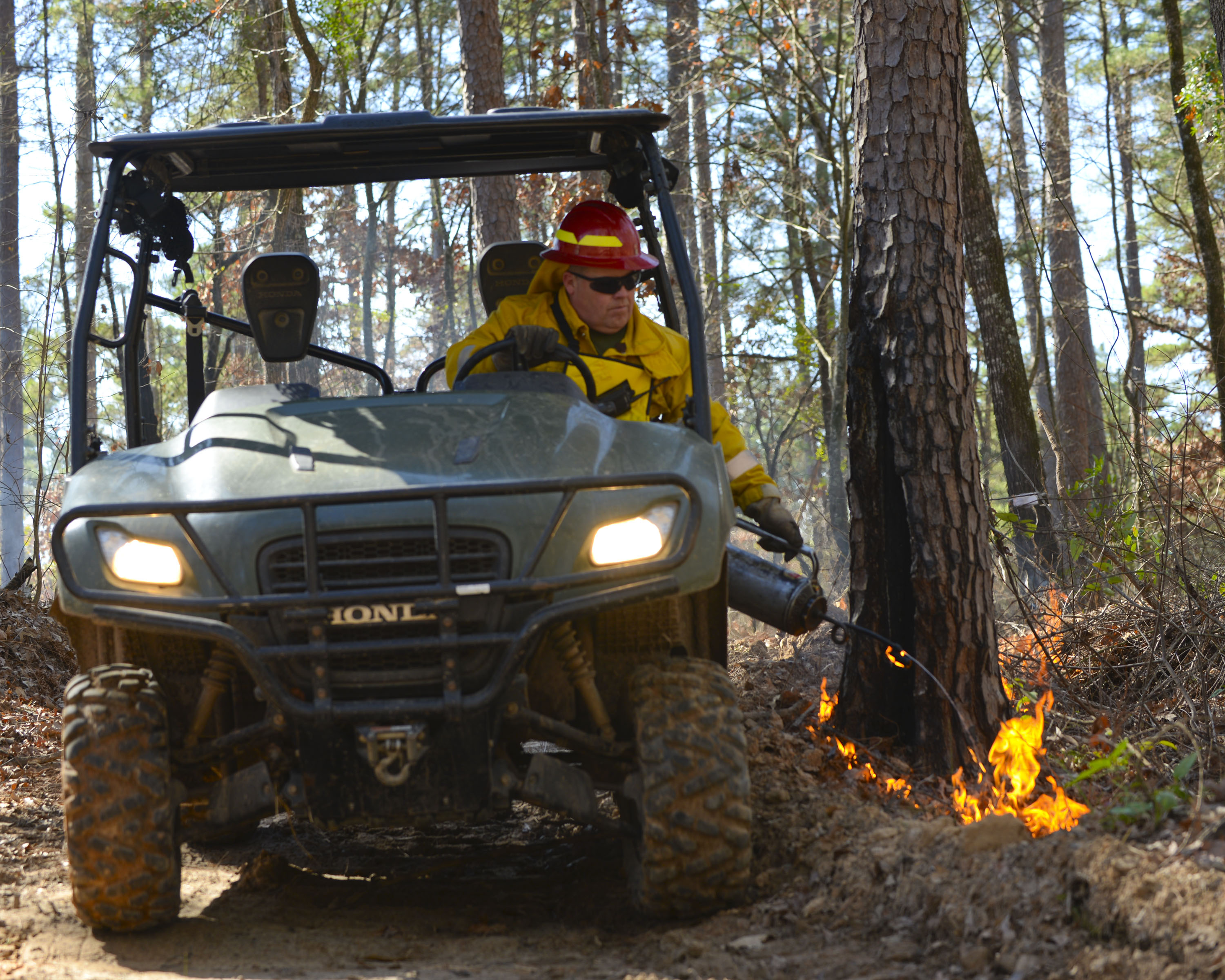 2nd CES conducts controlled burn