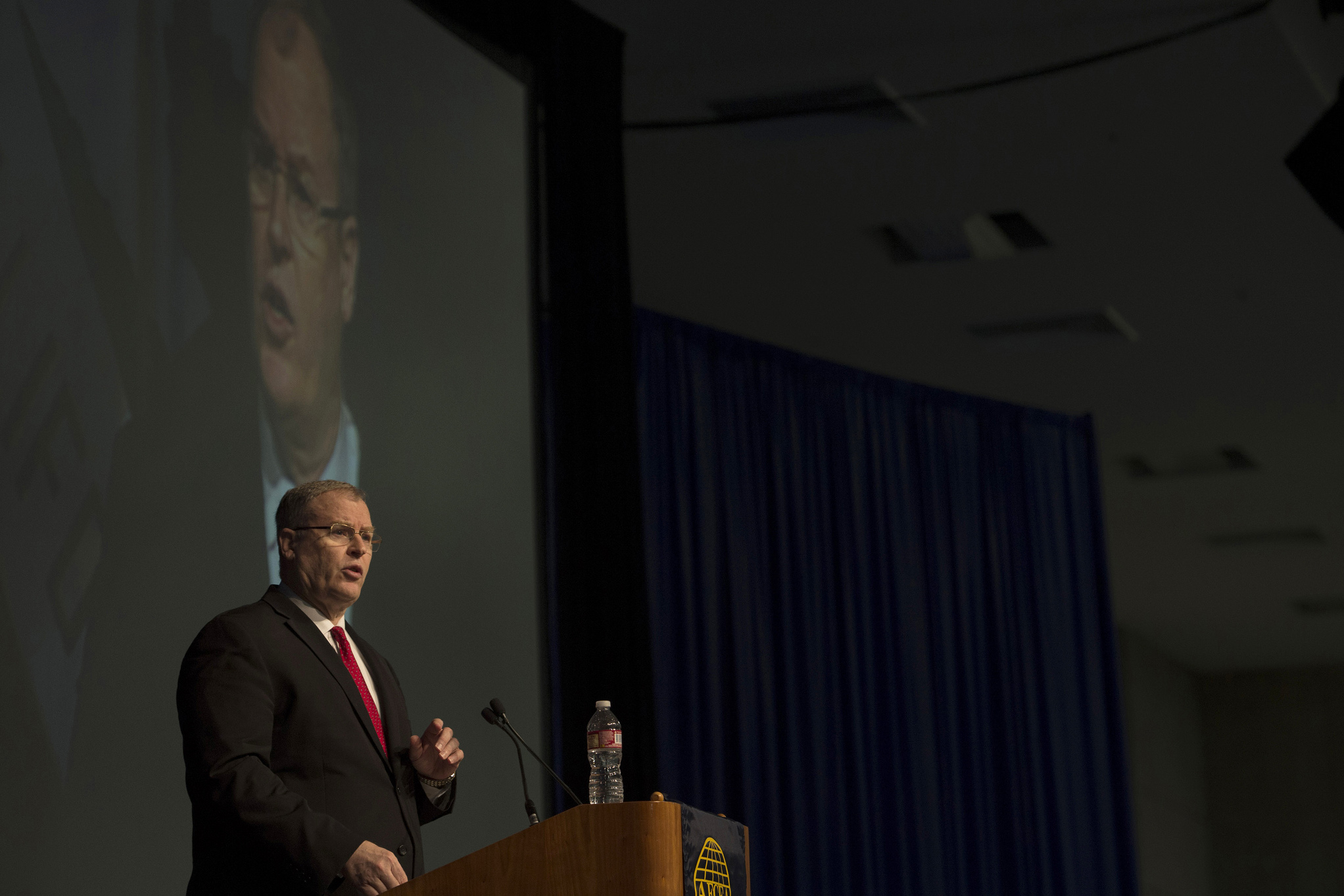 Deputy Defense Secretary Bob Work speaks at the U.S. Naval Institute's ...