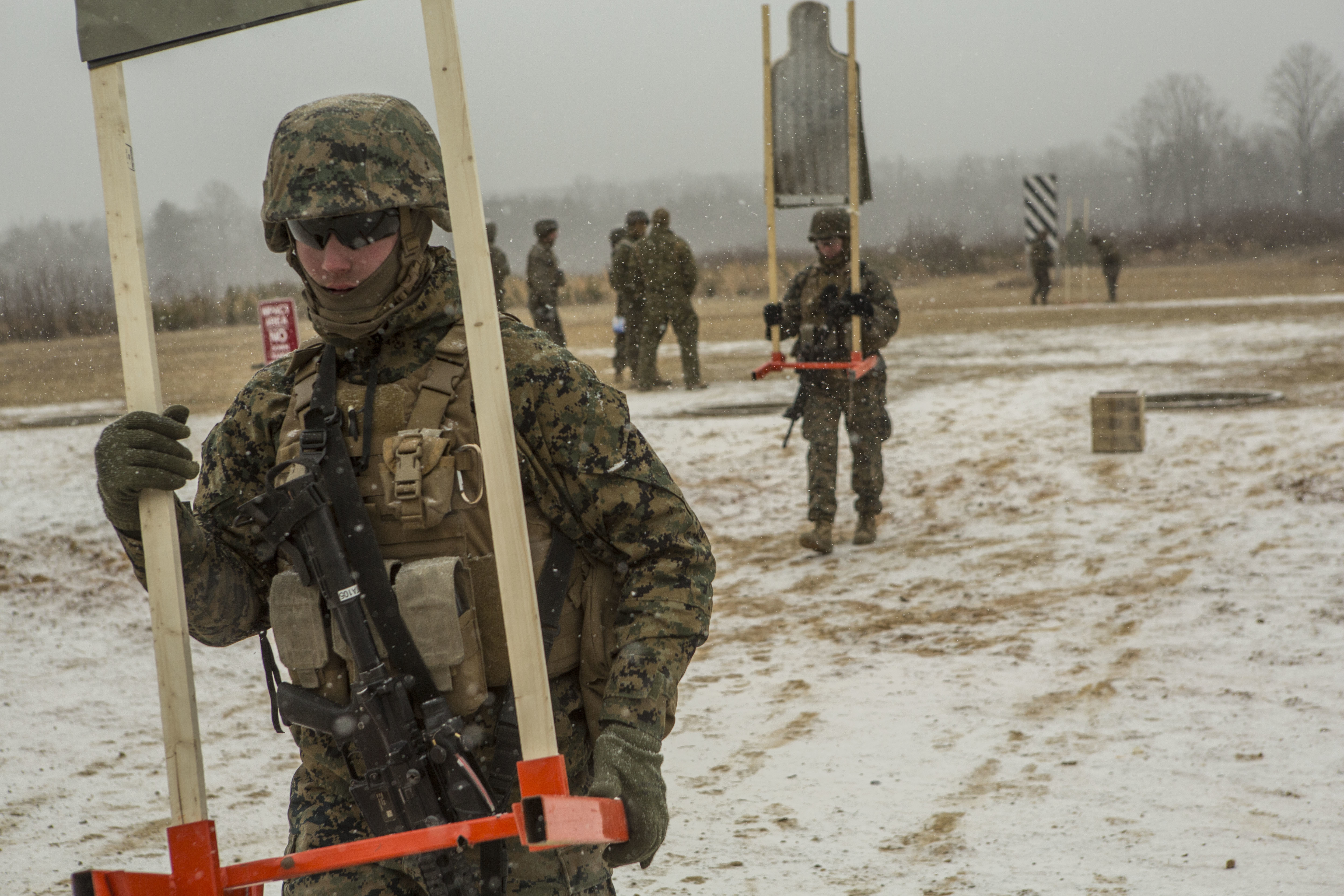 Marines conduct combat marksmanship program training in Quantico, Va ...