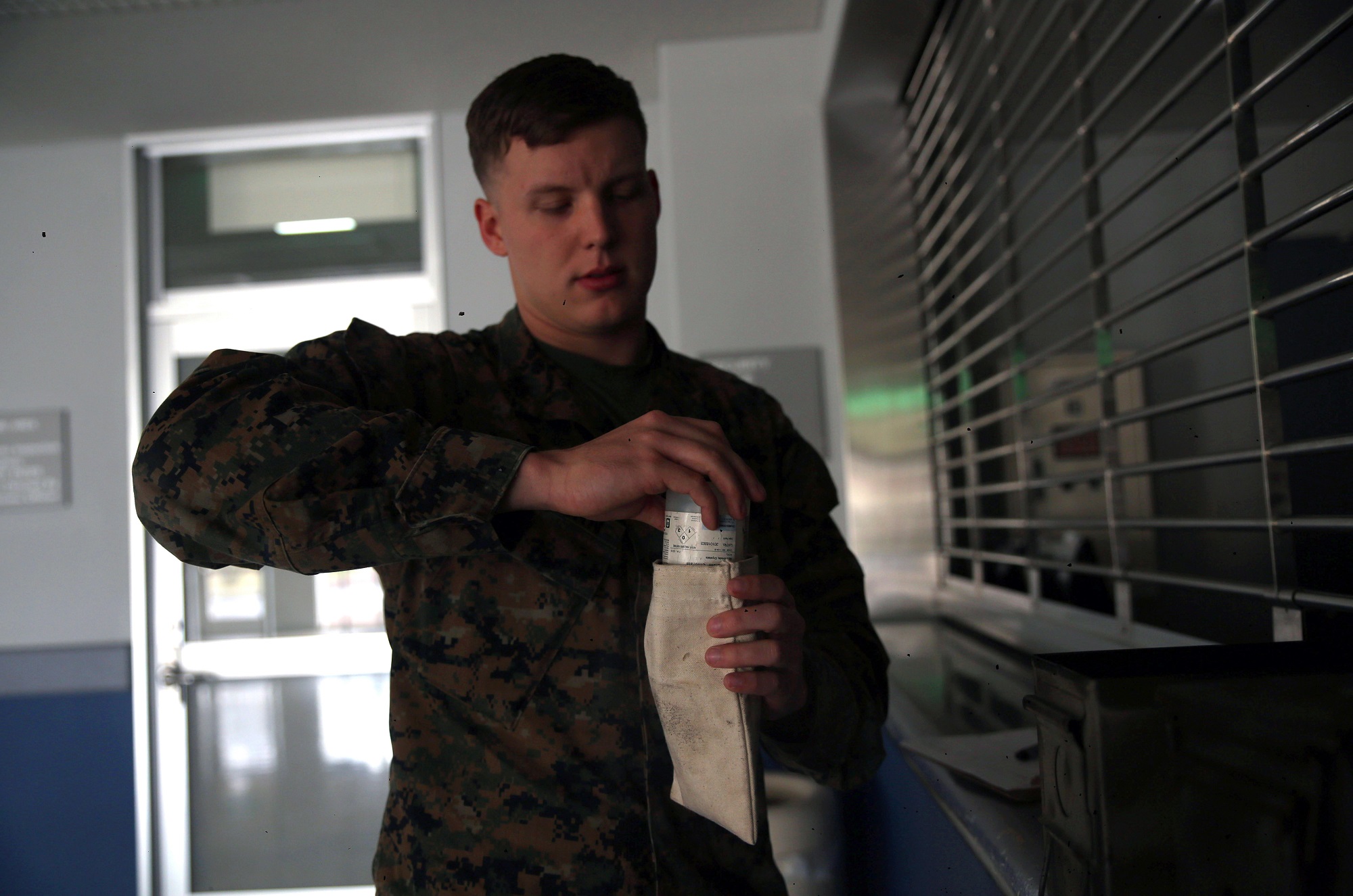 Marine Corps dog handlers rehearse explosive detection measures