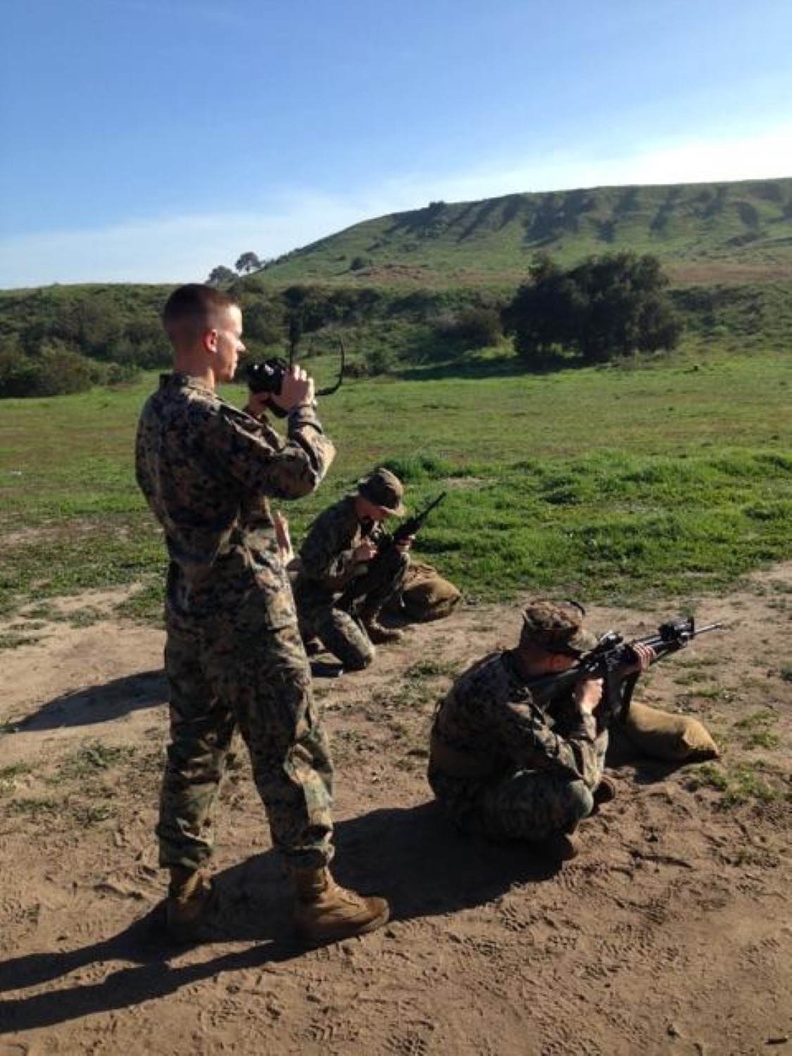 Btry Q, rifle live fire training. Feb 5, 2015