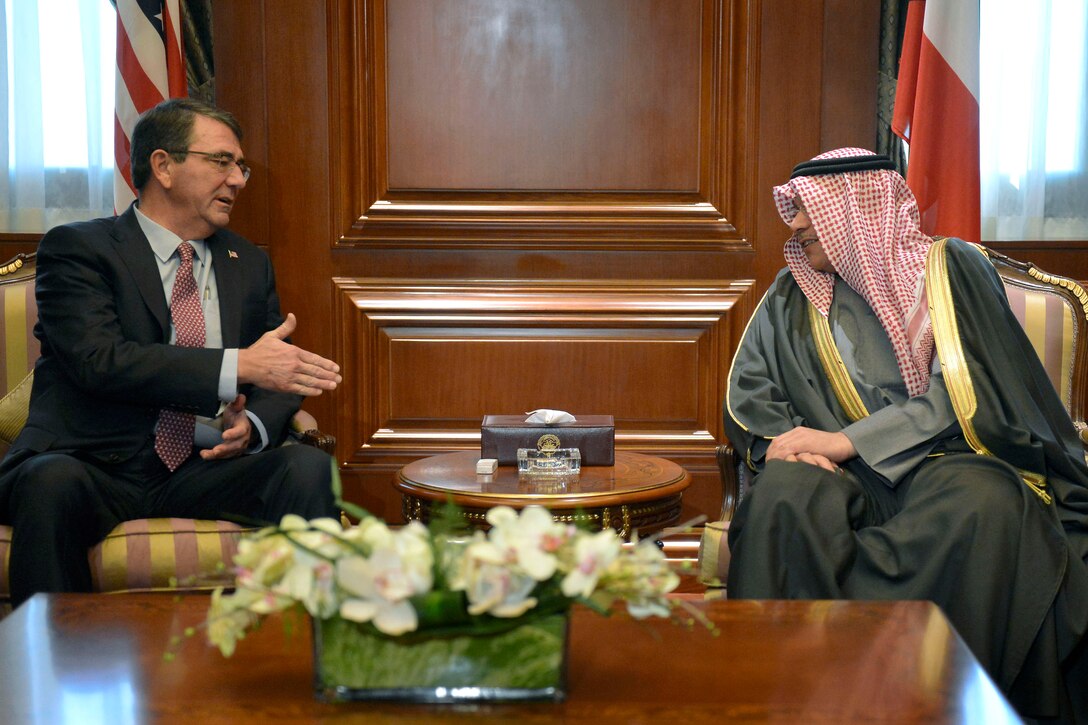 U.S. Defense Secretary Ash Carter meets with Kuwait's Deputy Prime ...