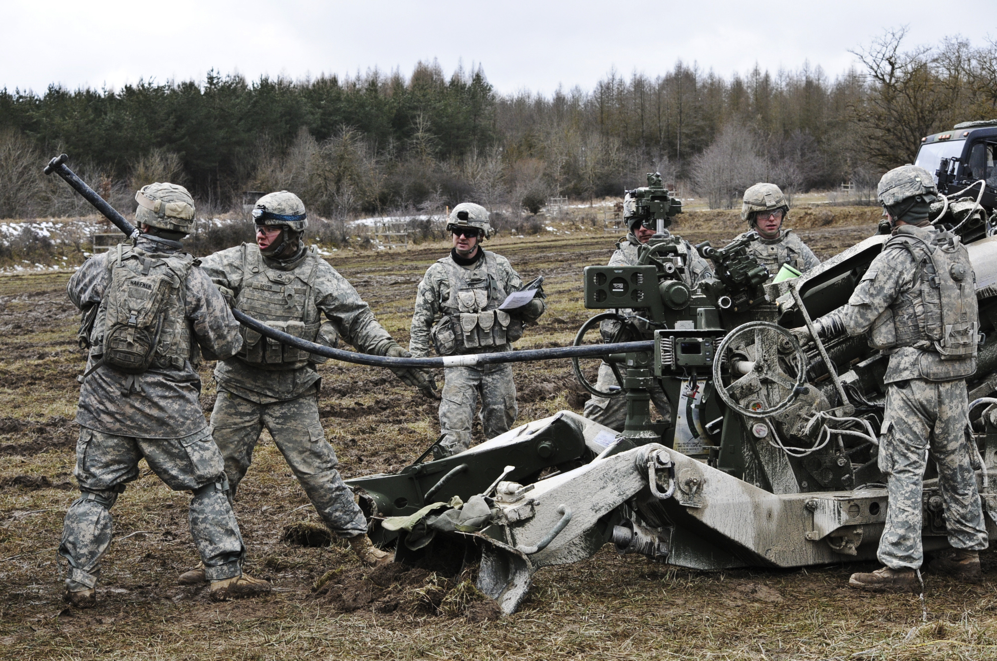 U.S. Army soldiers participate in a live-fire exercise on the ...