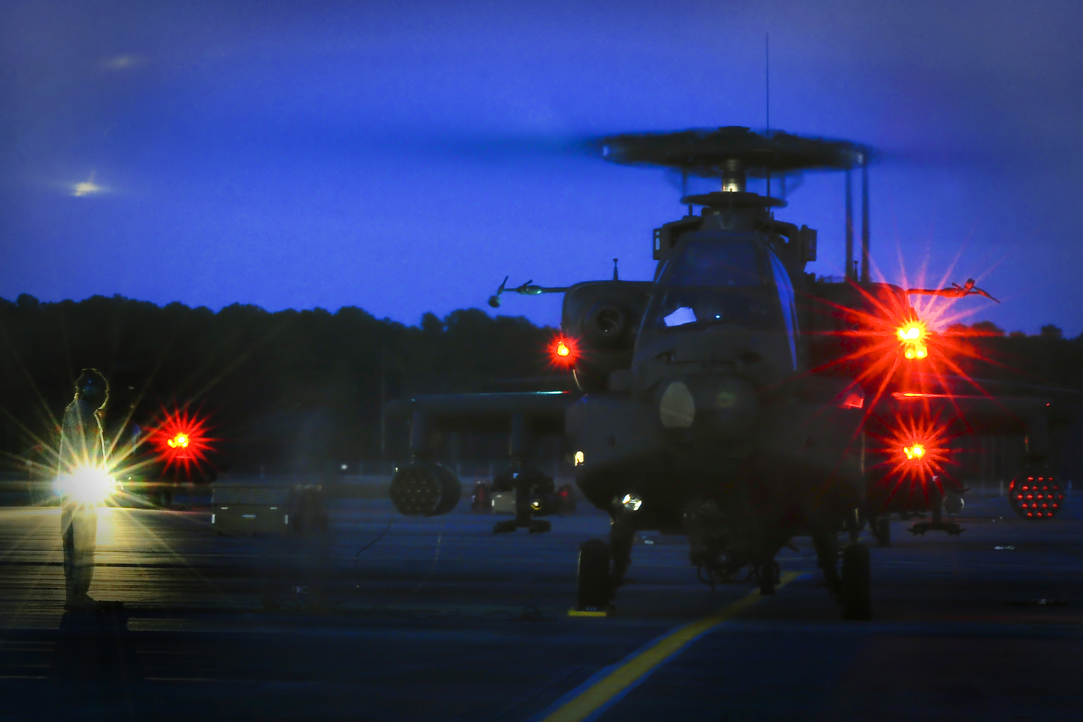 Apache Helicopter Attack At Night