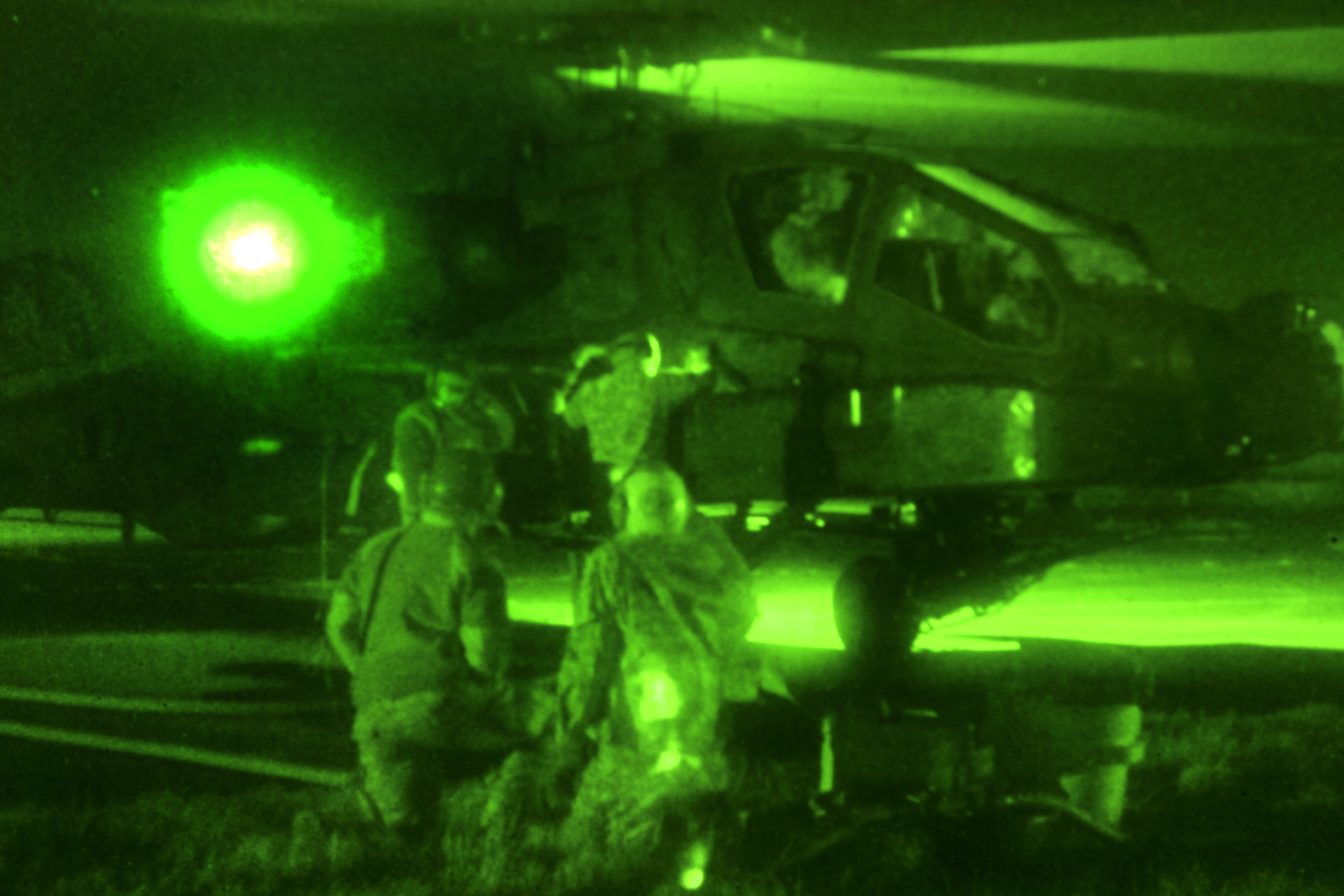 Apache Helicopter Attack At Night