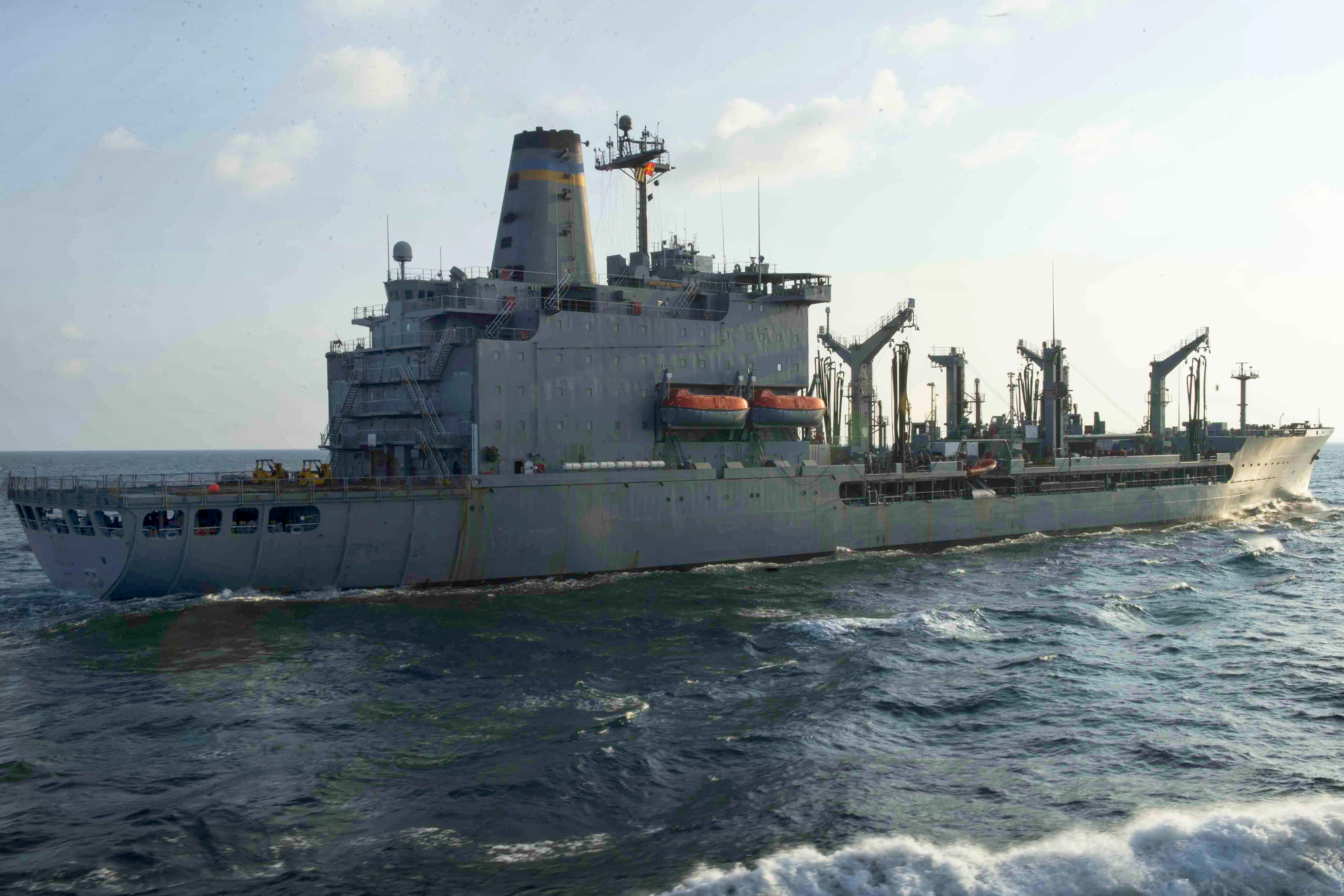 The Military Sealift Command fleet replenishment oiler USNS Walter S ...