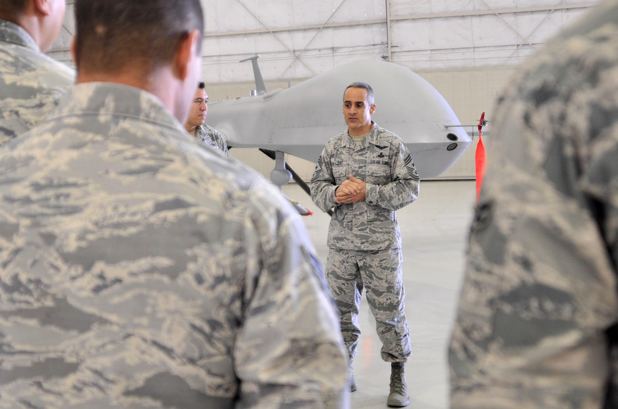 AFCENT command chief visits Creech Airmen