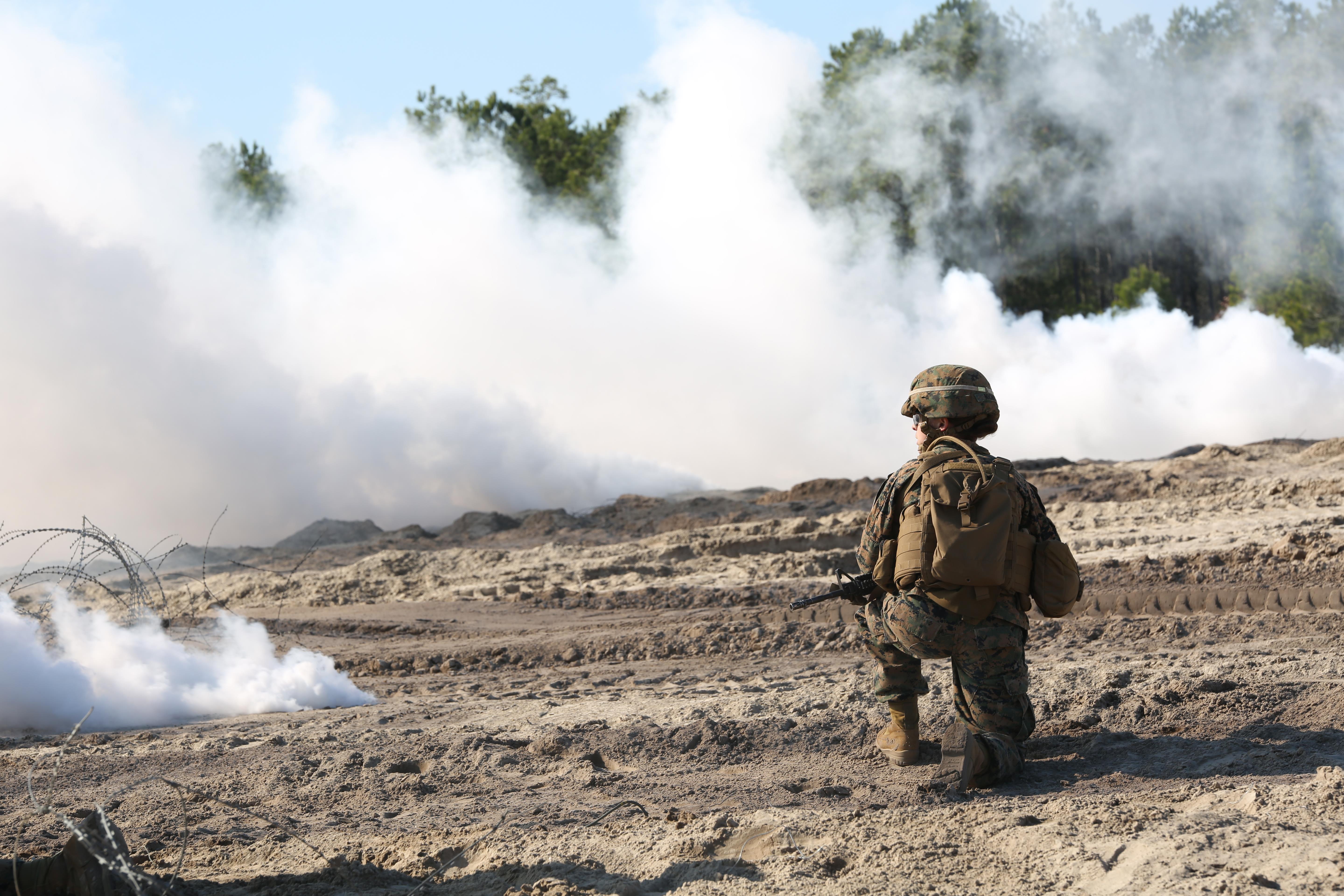 Integrated Task Force engineers blow through obstacles