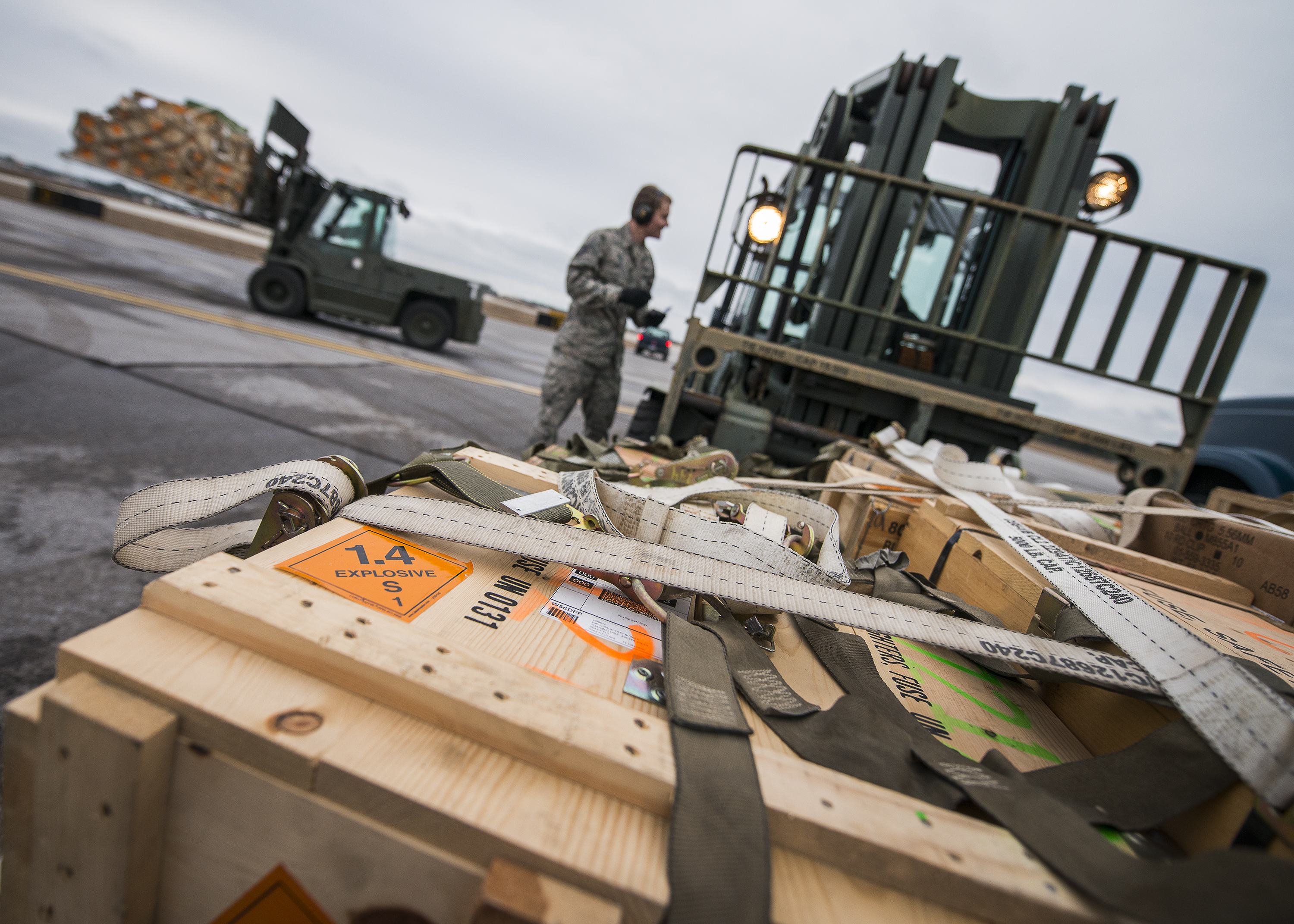 Air Ops Airmen deliver ammo for transport