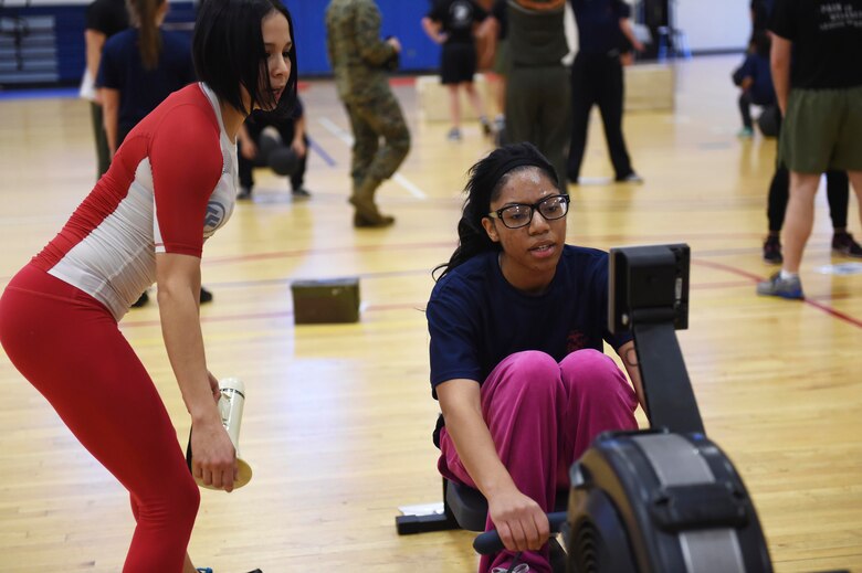 Female U.S. Marine Corps poolees endure DEP workout > Buckley Space ...