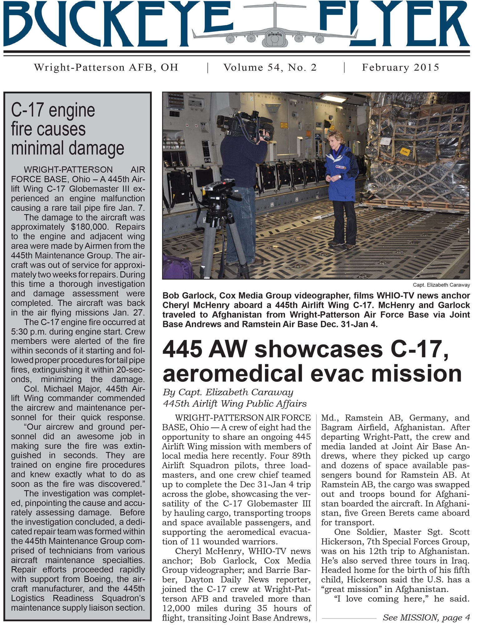 February issue of the Buckeye Flyer now available > 445th Airlift Wing > Article Display