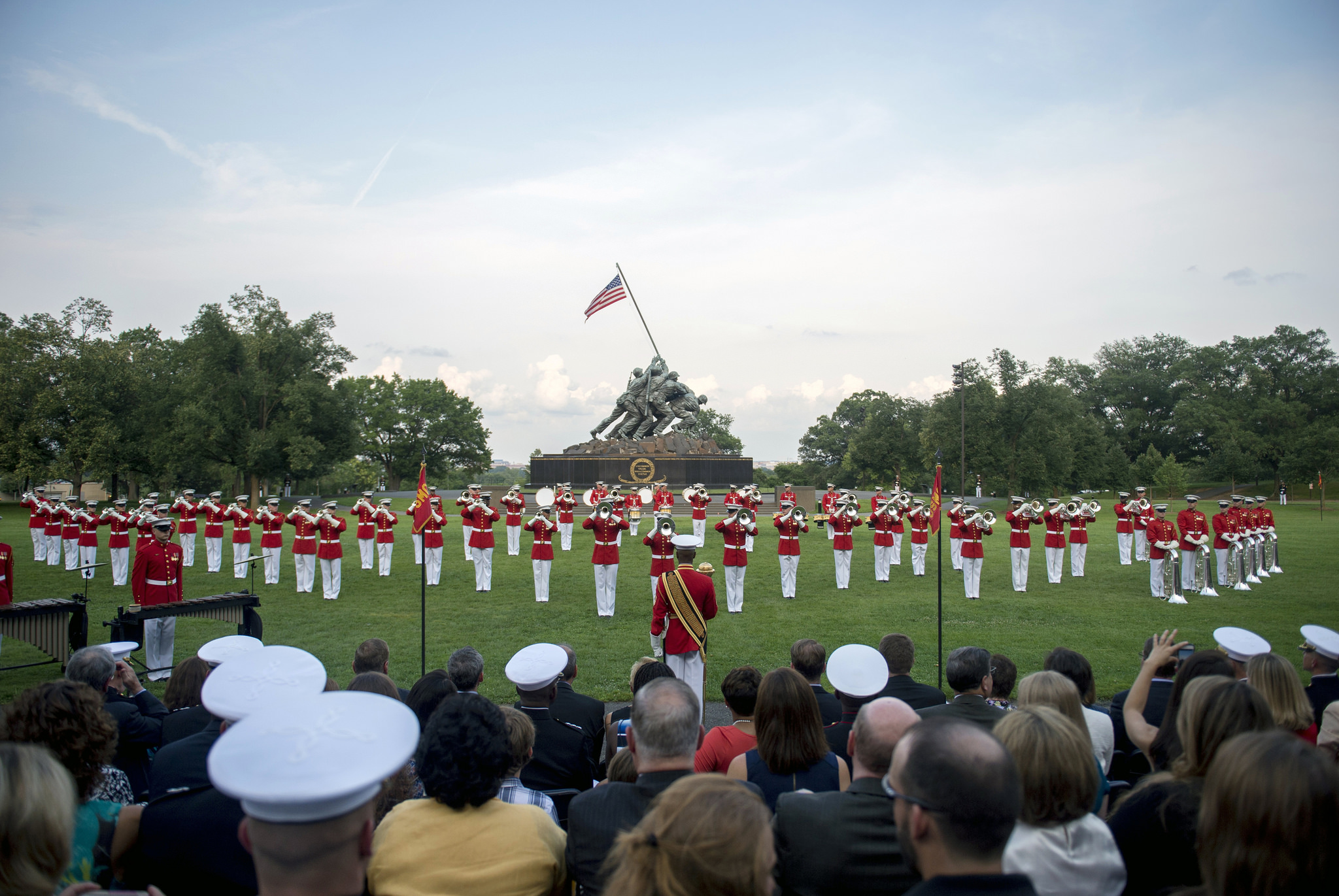 Marines perform during the Marine Corps Sunset Parade at the U.S ...