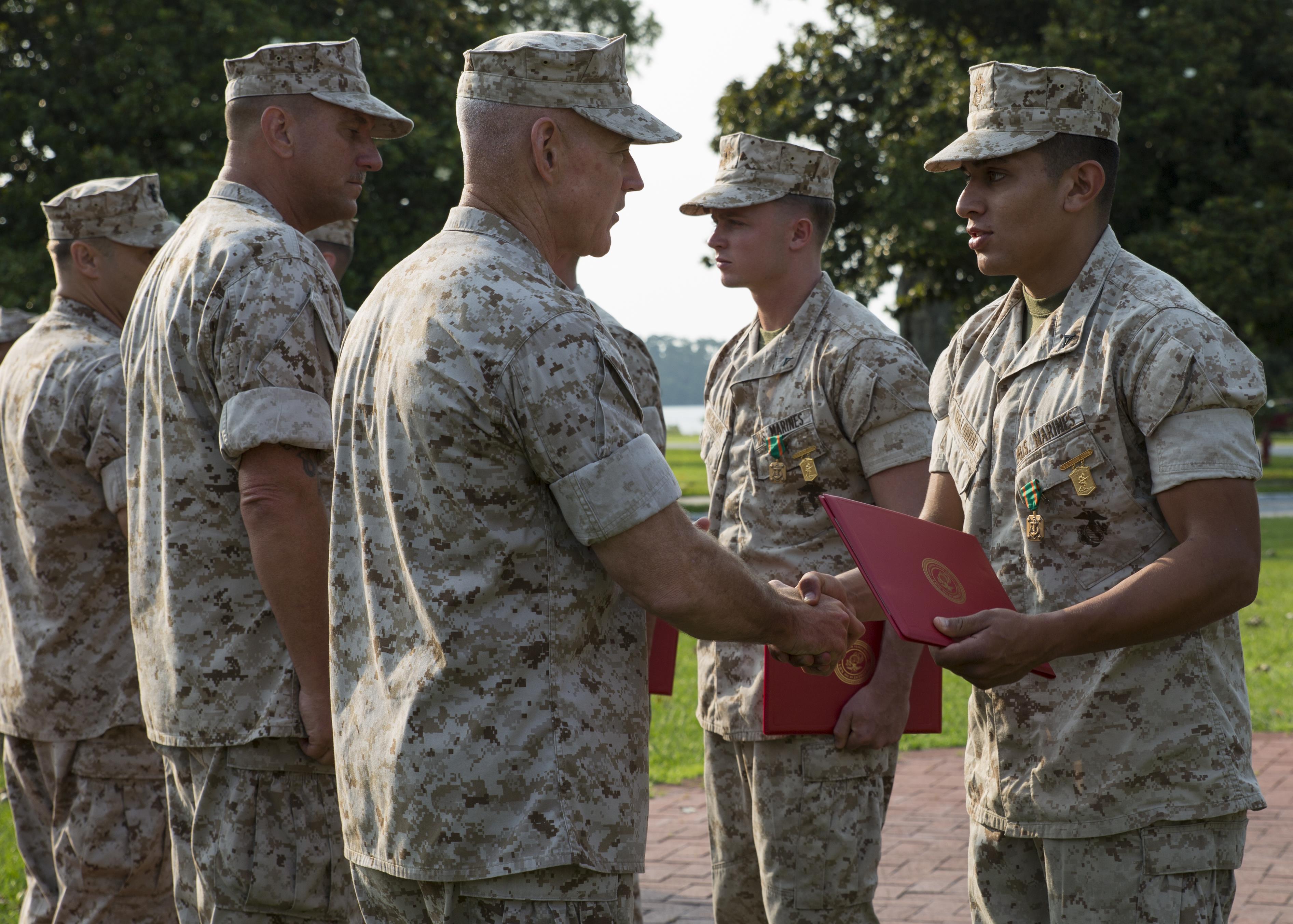 1/2 represents very best of Marine Corps infantry with physical ...