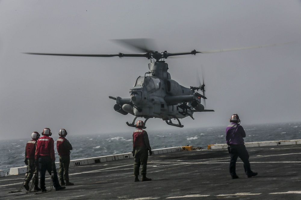 U.S. Marine pilots take flight in Arabian Sea