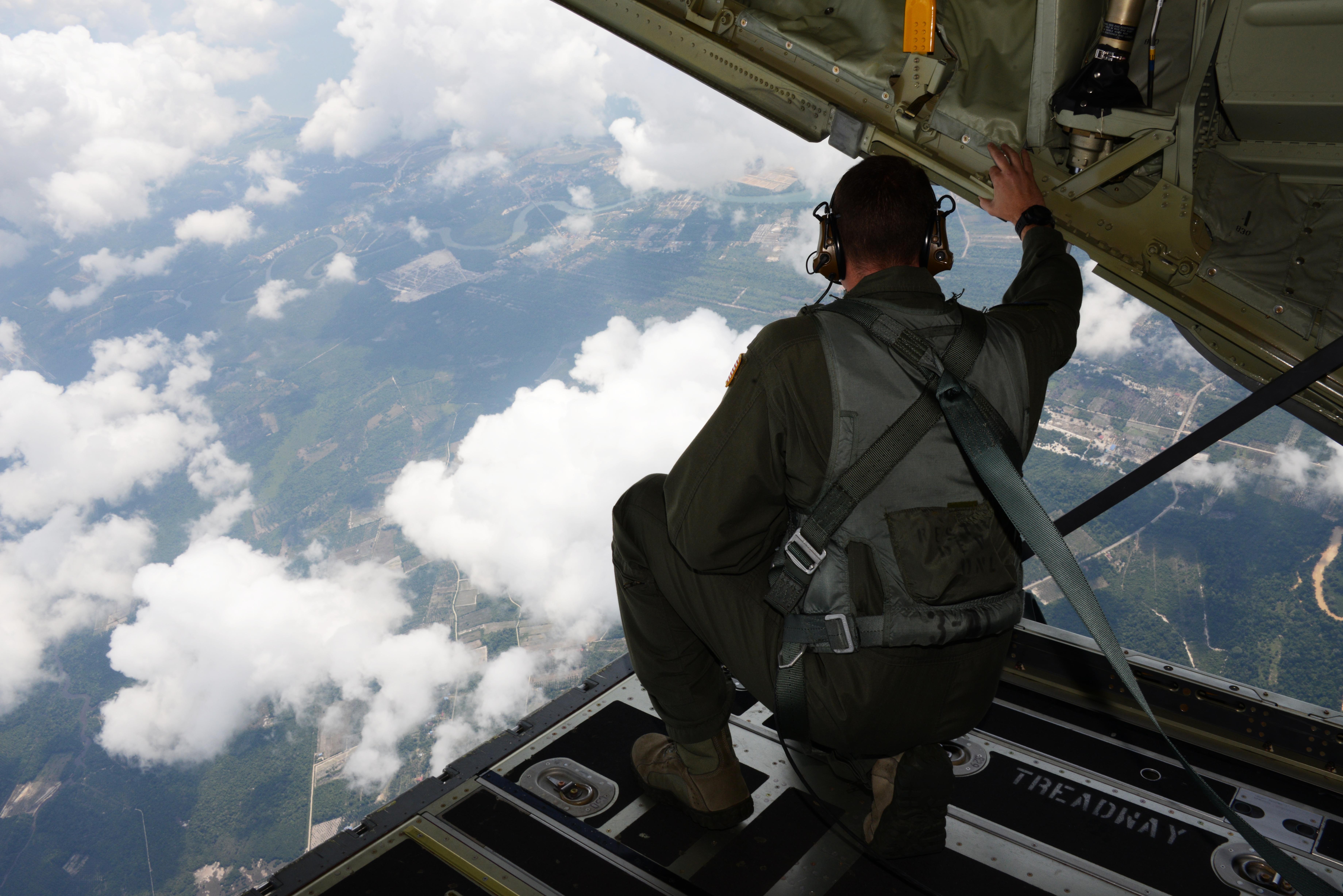 looking over the drop zone