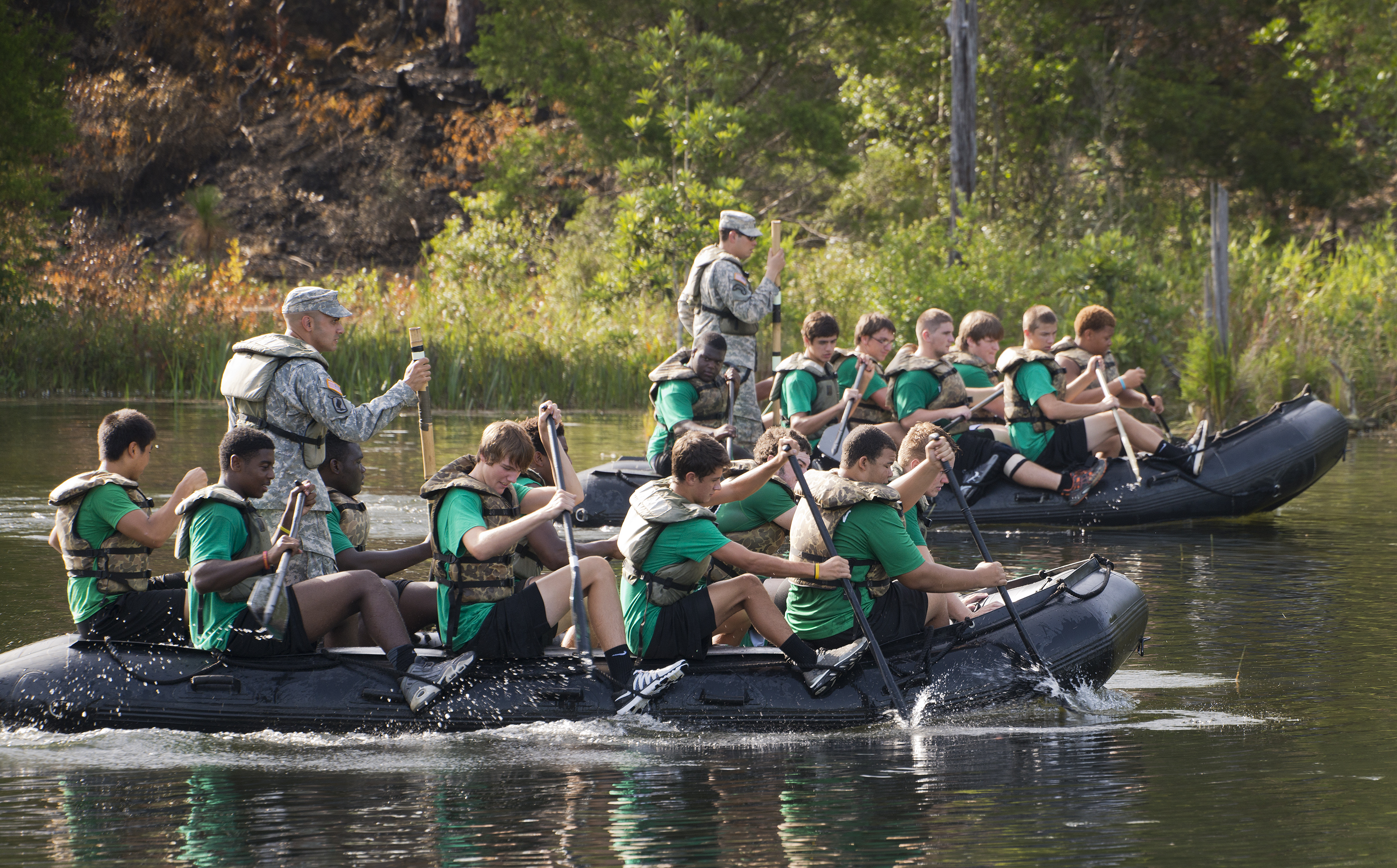 Rangers put local high schoolers through boat ops drills at mini-camp