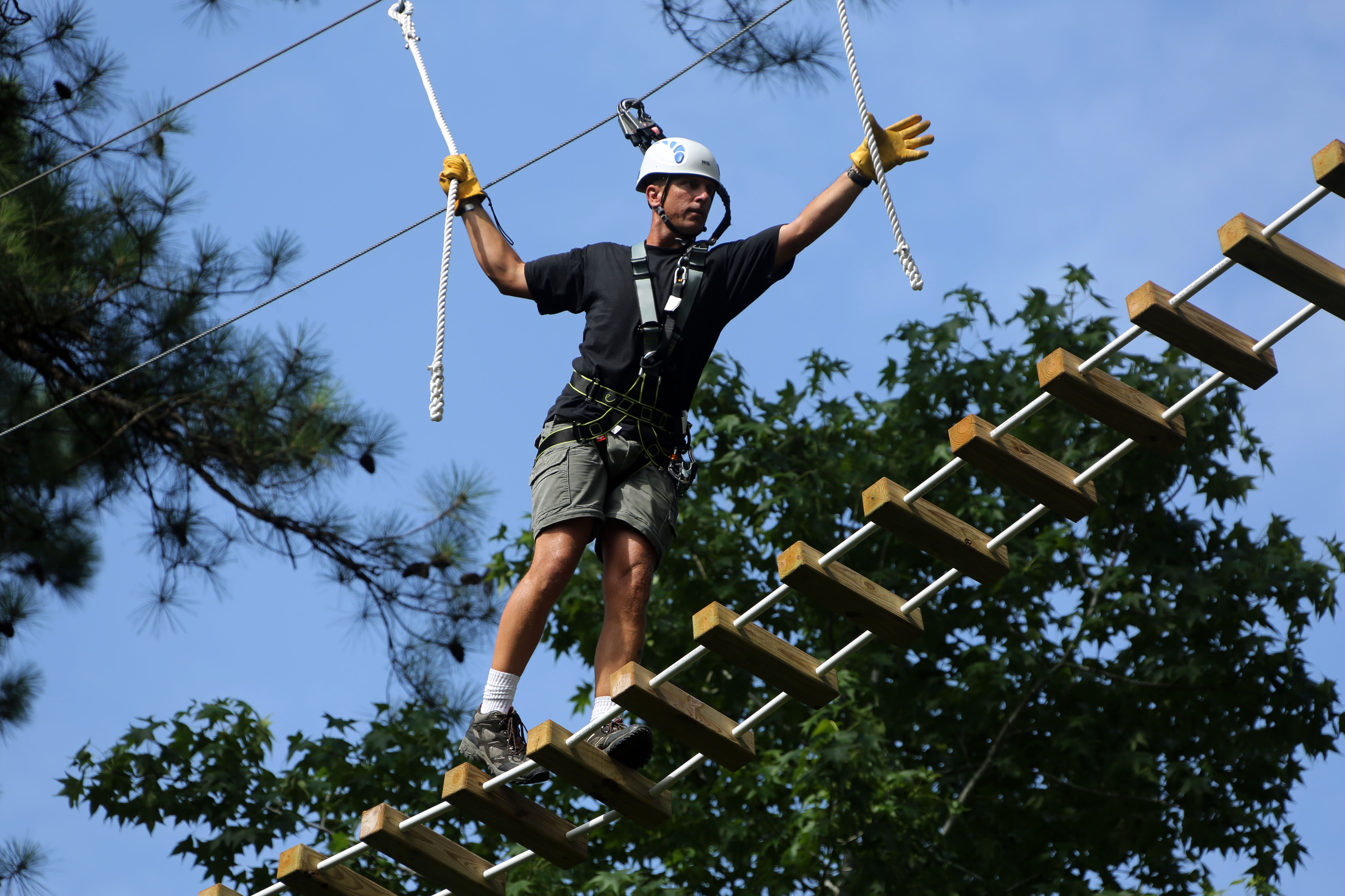 Marines soar through the trees during Operation Adrenaline Rush