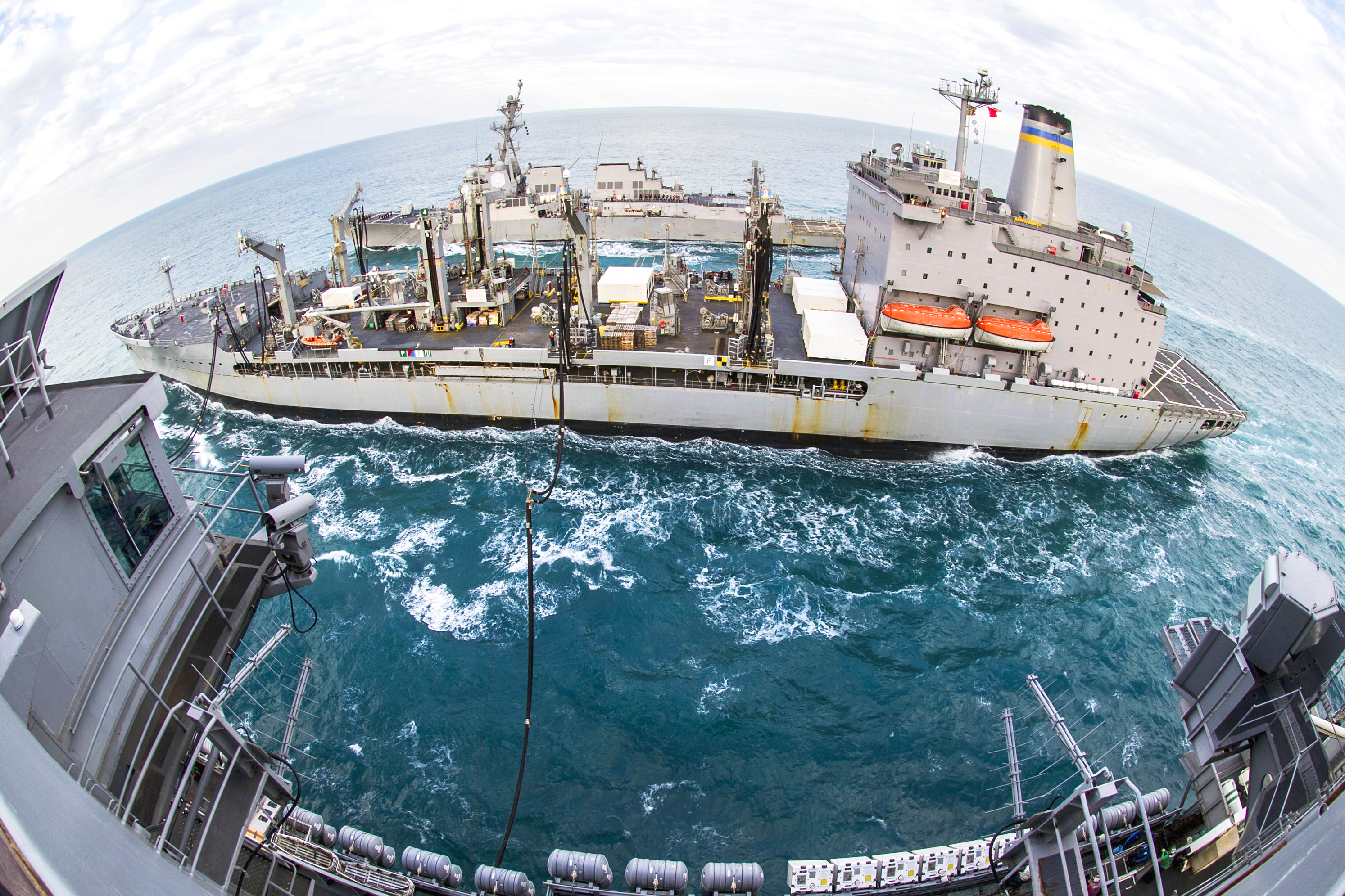 The Military Sealift Command Fleet replenishment oiler USNS ...