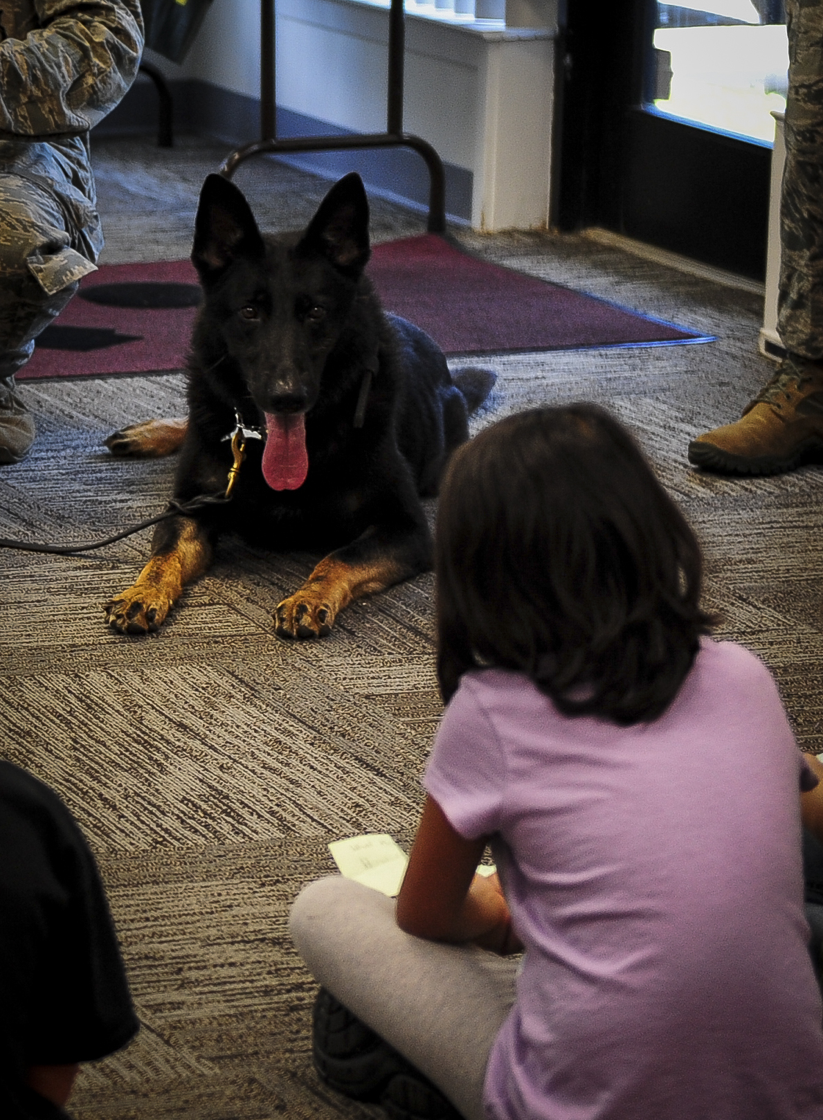 Military working dog unit visits local library > Hurlburt Field ...