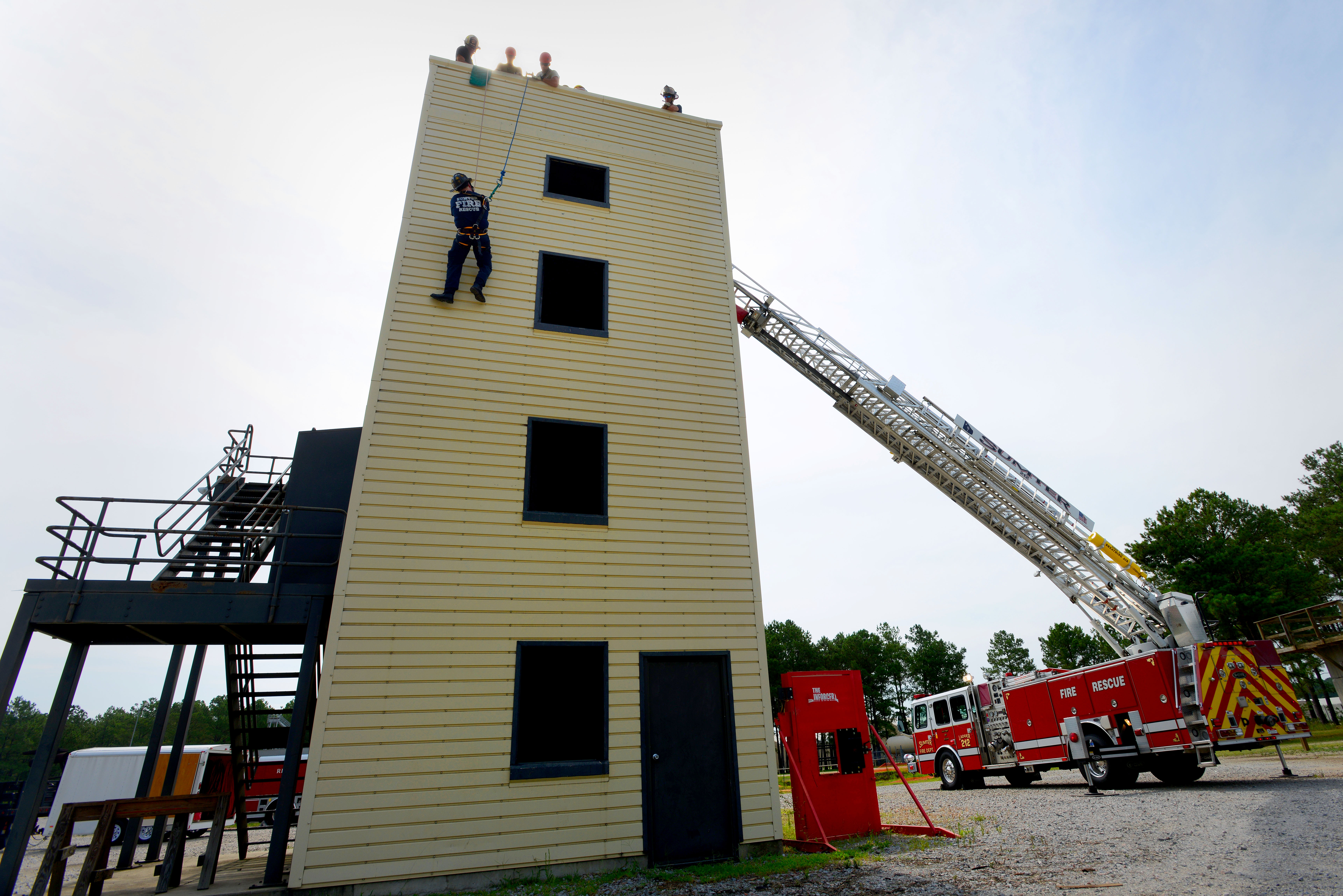 Shaw,Sumter Fire Departments train at new heights