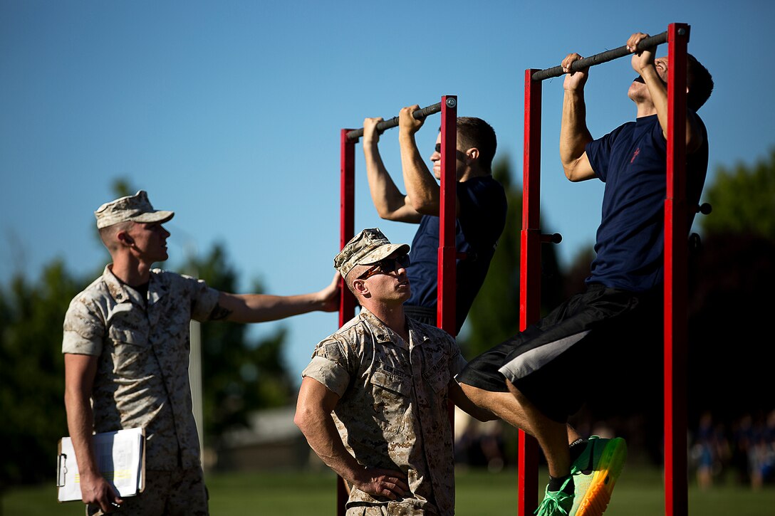 Marine Corps Sgts. Adam Tibesar, left, and Cody Leifheit, center ...