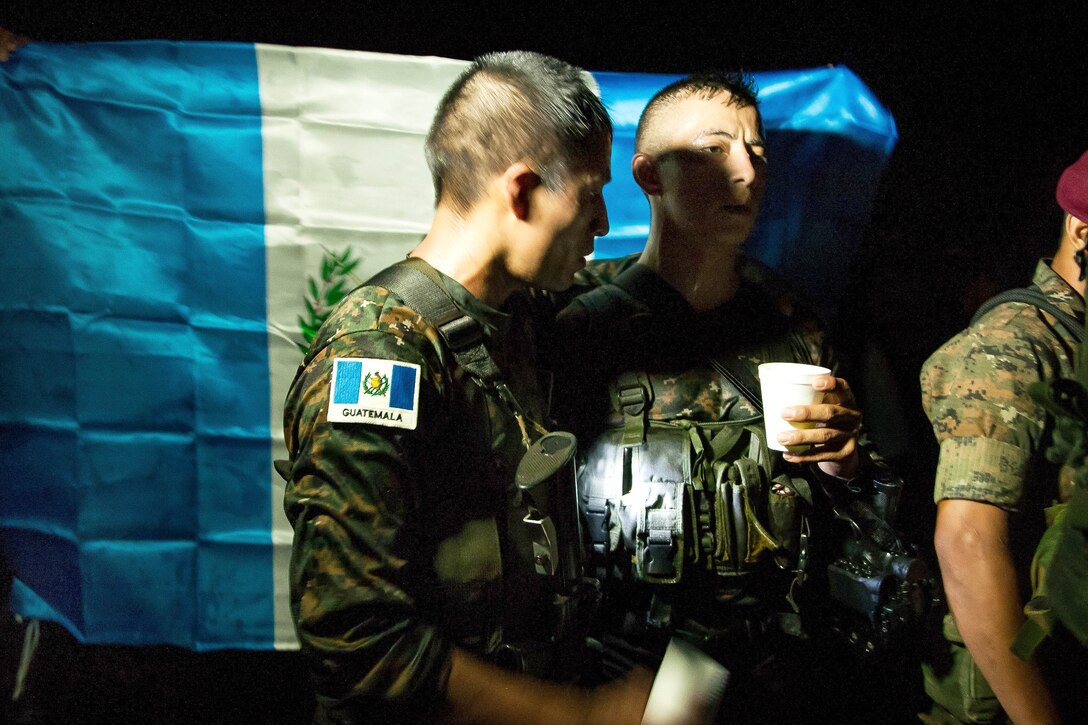 A Guatemalan special forces soldier praises his teammate's effort after ...