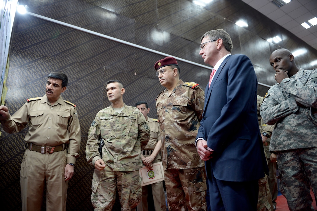 U.S. Defense Secretary Ash Carter and Gen. Taleb Shegati al-Kenani ...