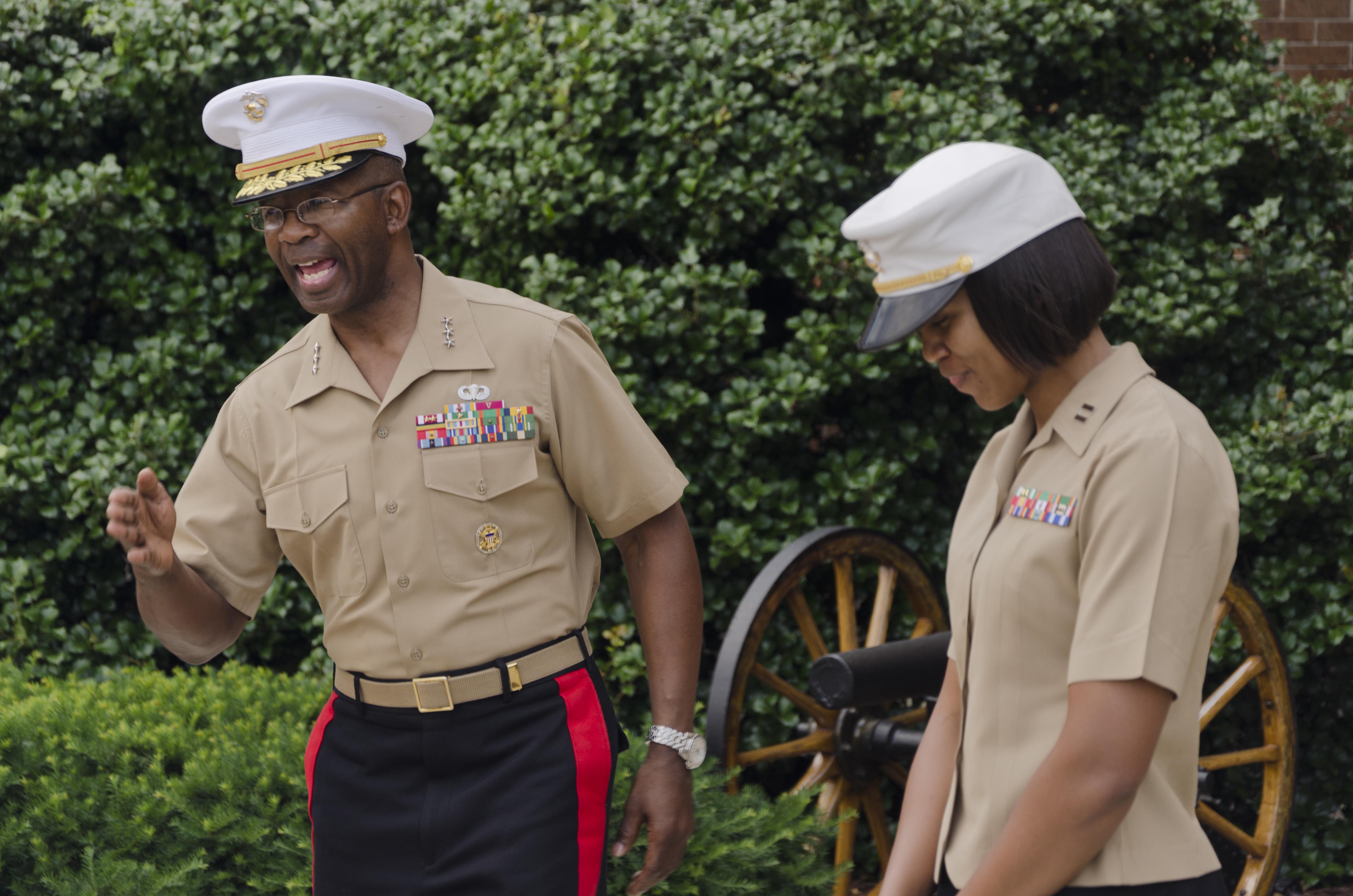 Marine from Houston promoted by three-star general