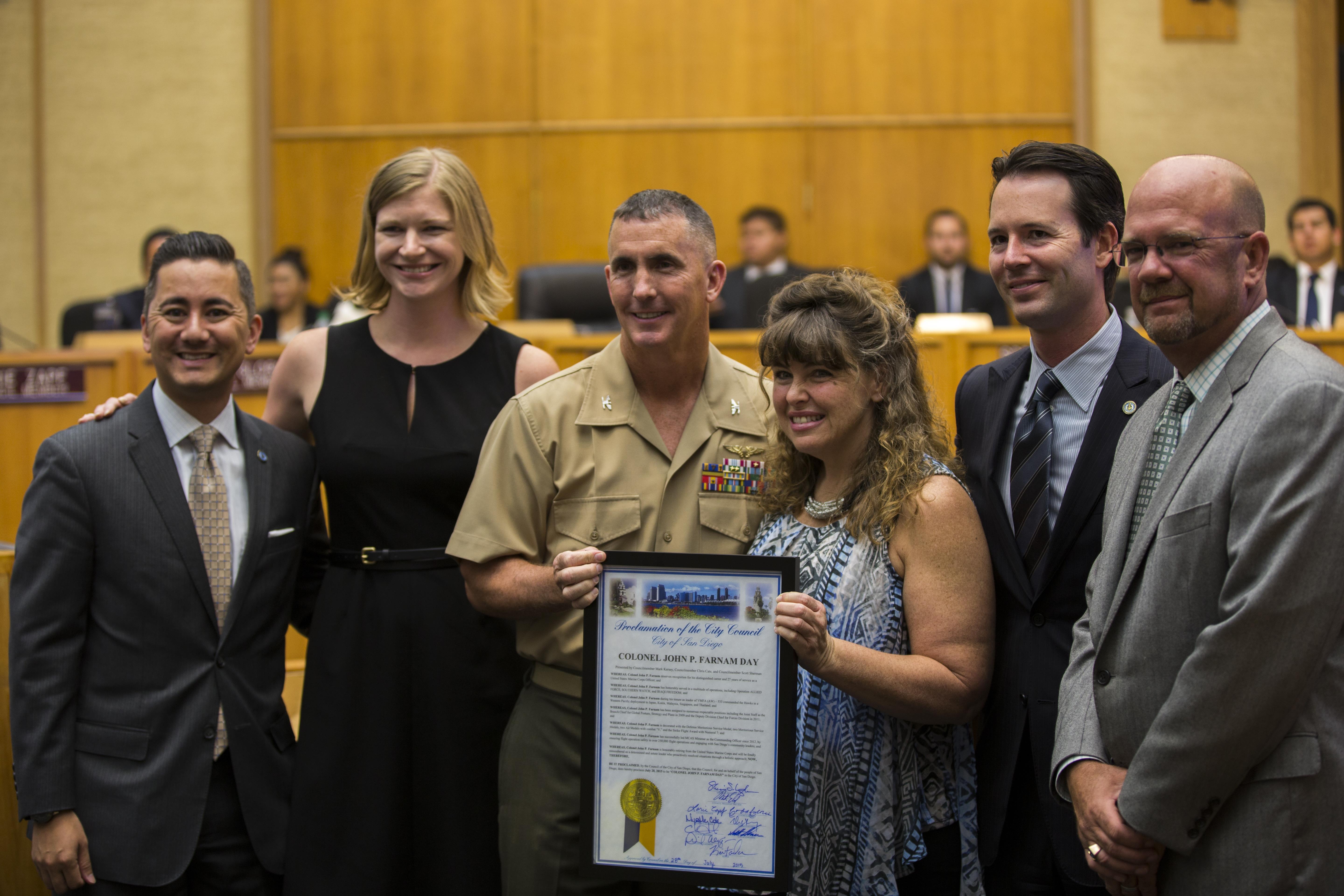 Colonel John P. Farnam Day proclamation