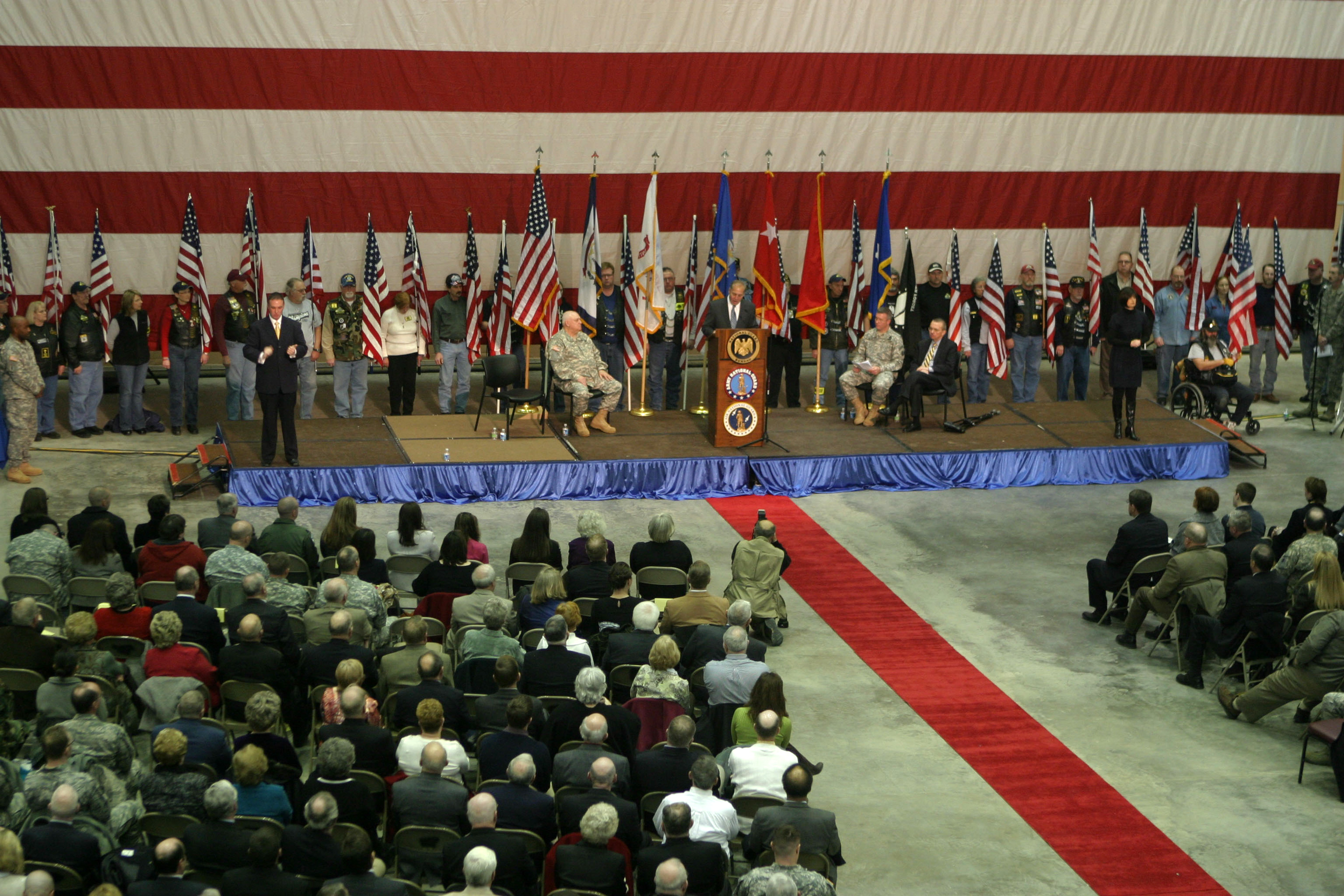 Michelle Obama At Flag Ceremony