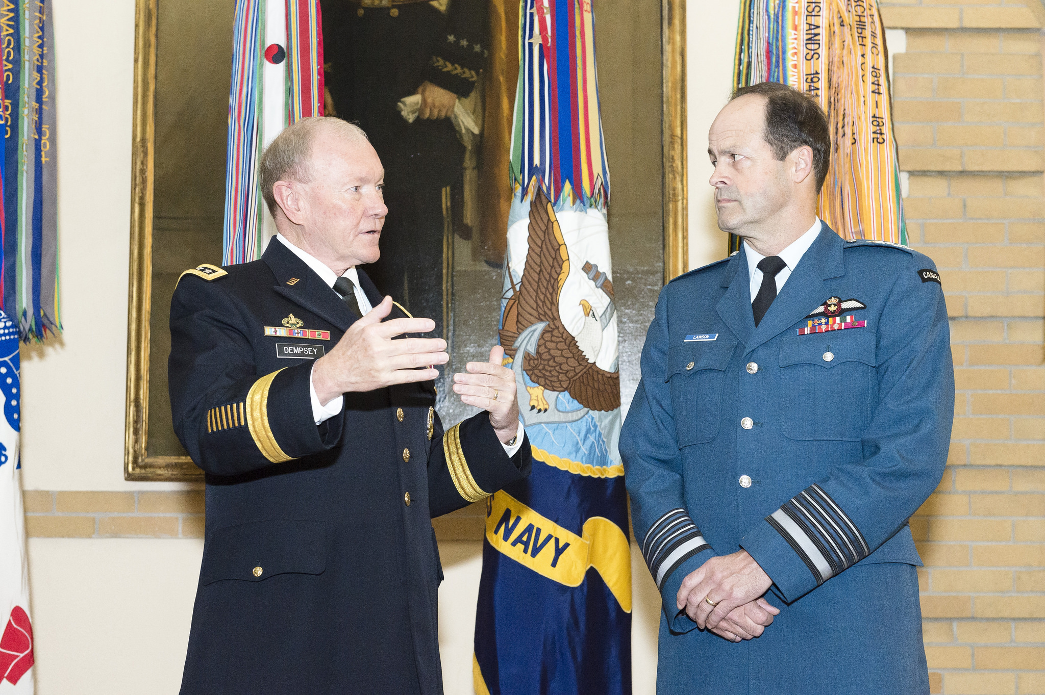 U.S. Army Gen. Martin E. Dempsey, left, chairman of the Joint Chiefs of ...