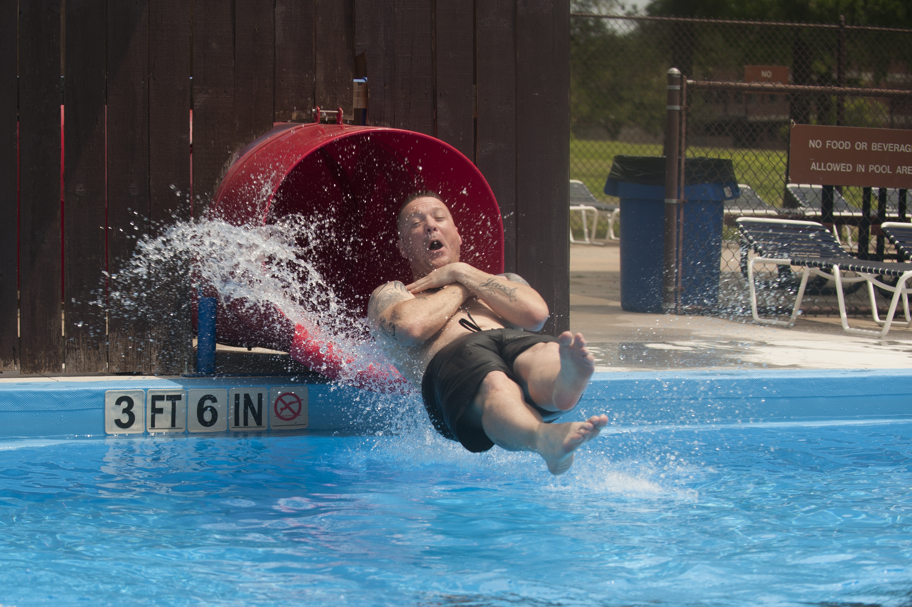 Stay cool in the base pool > Little Rock Air Force Base > Display