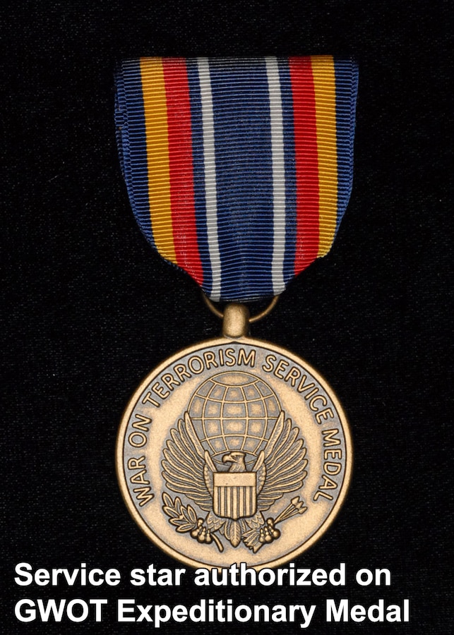 Service star authorized on GWOT Expeditionary Medal
