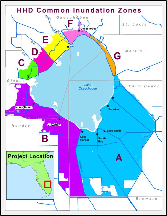 Herbert Hoover Dike Common Inundation Zones