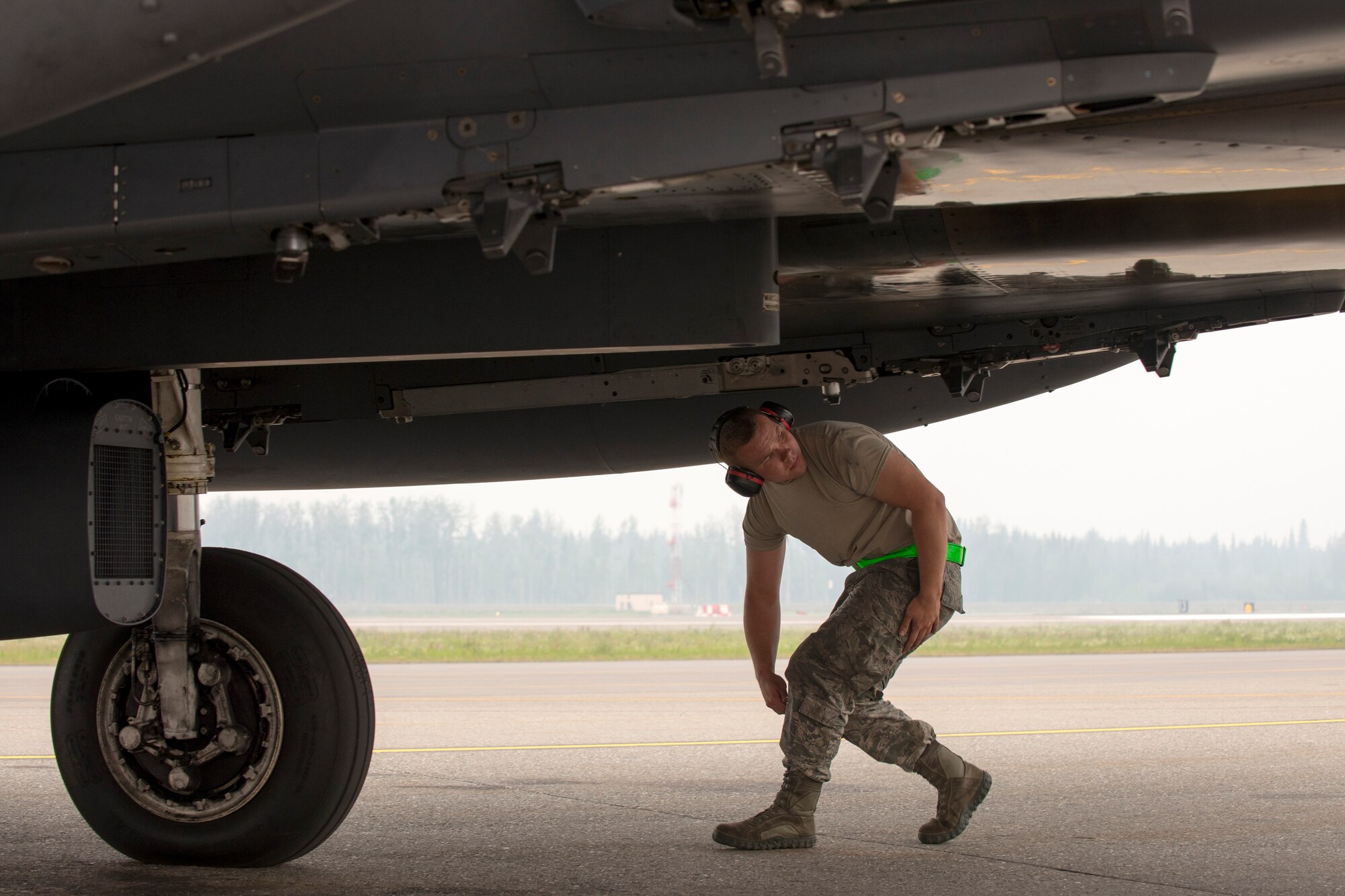 End of runway Airmen prepare F-15s for flight during NE15 > Joint Base ...