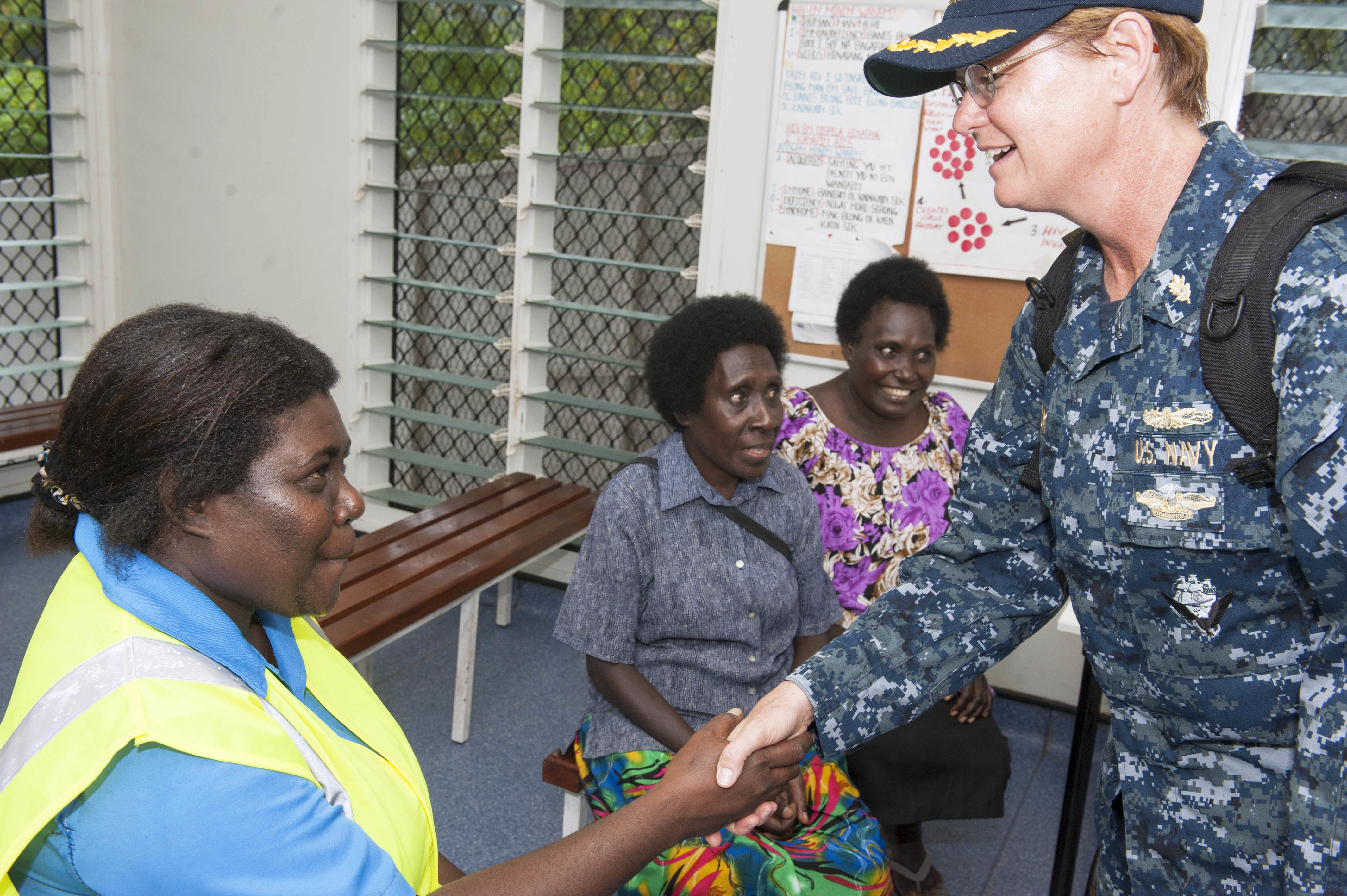 U.S. Navy Capt. Melanie Merrick, commanding officer of the military ...