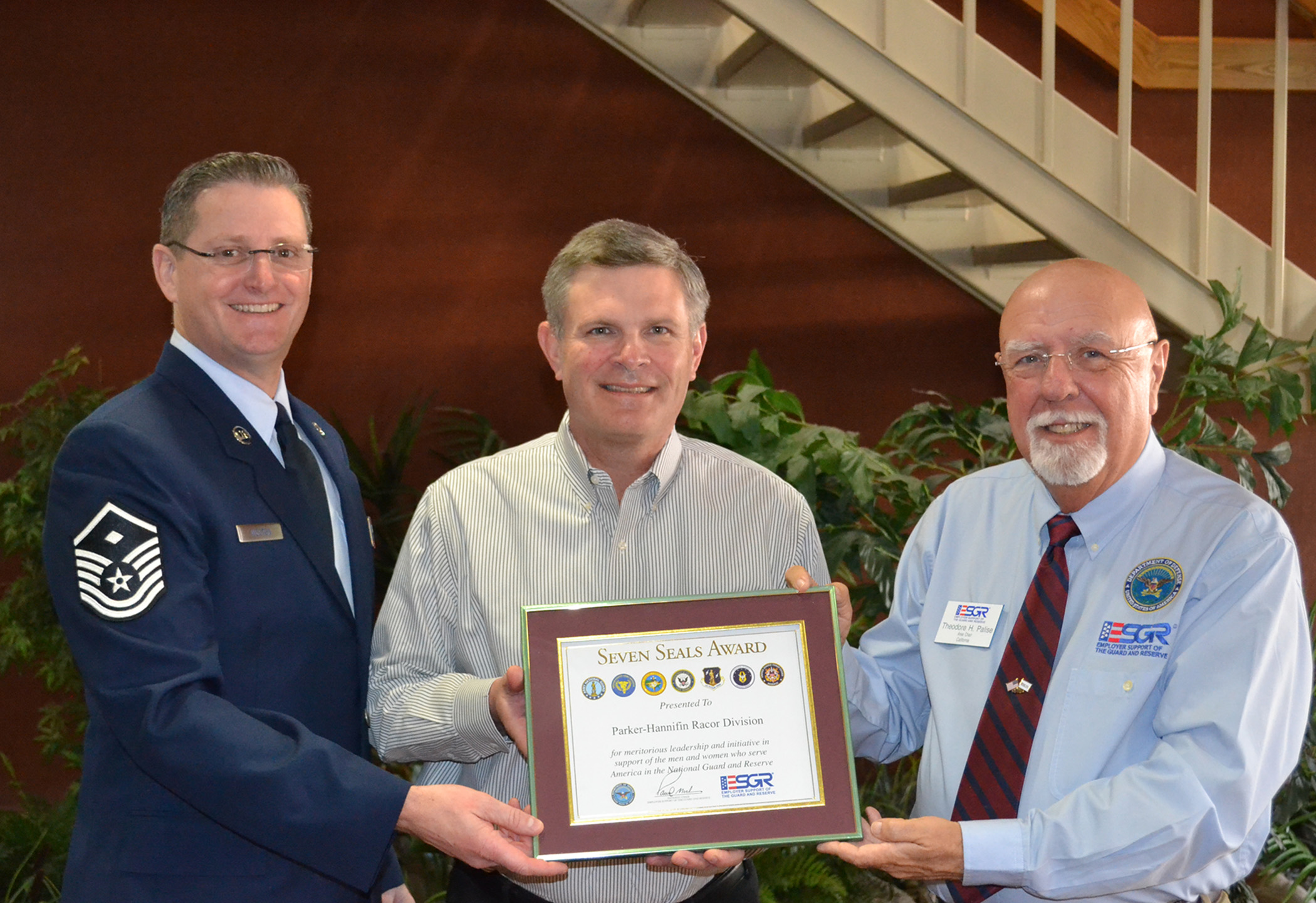 Employer Support of the Guard and Reserve awards "Seven Seals" to 349th ...