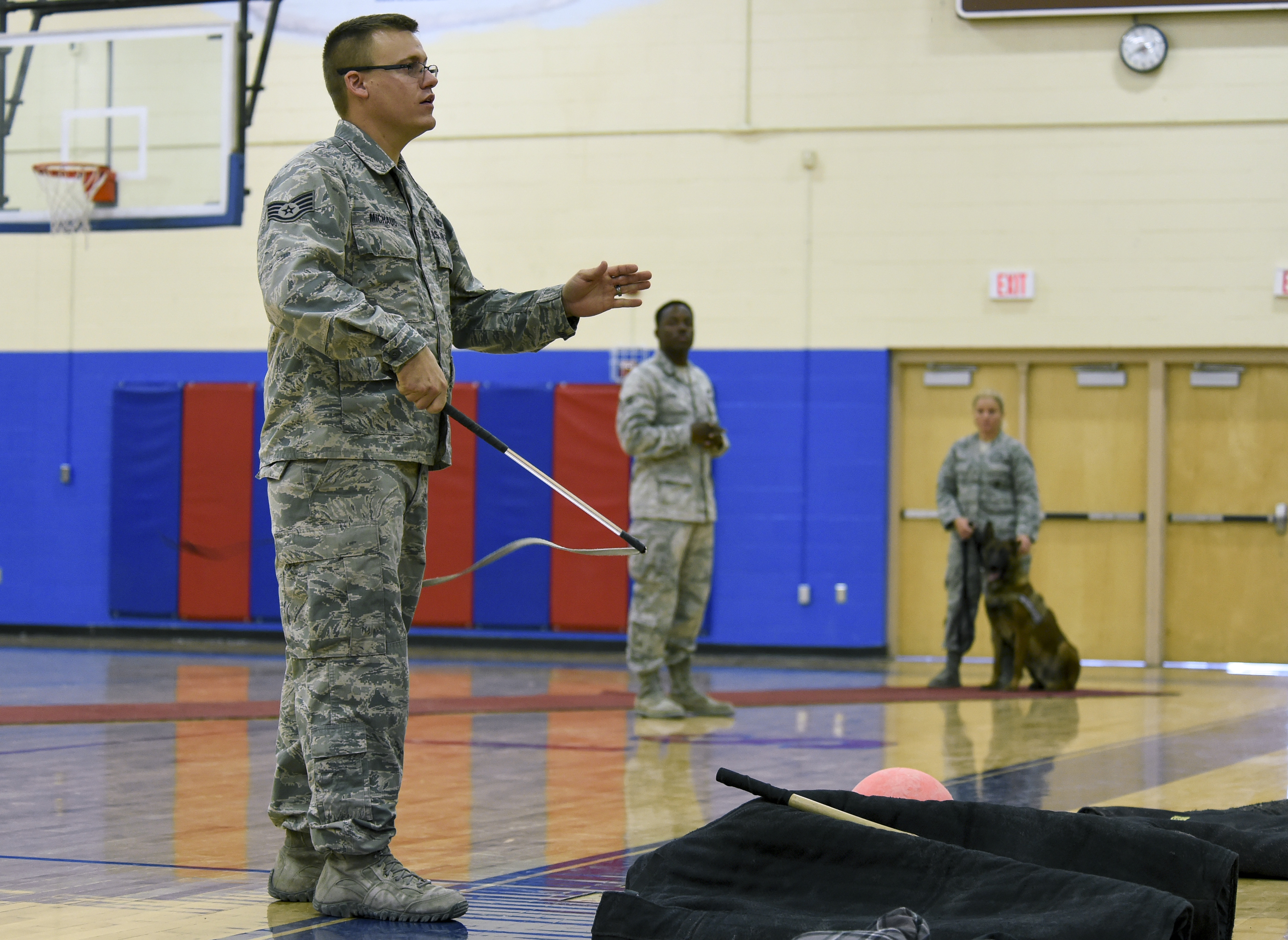 799 SFS K9 handlers demonstrate military working dog skills, training ...