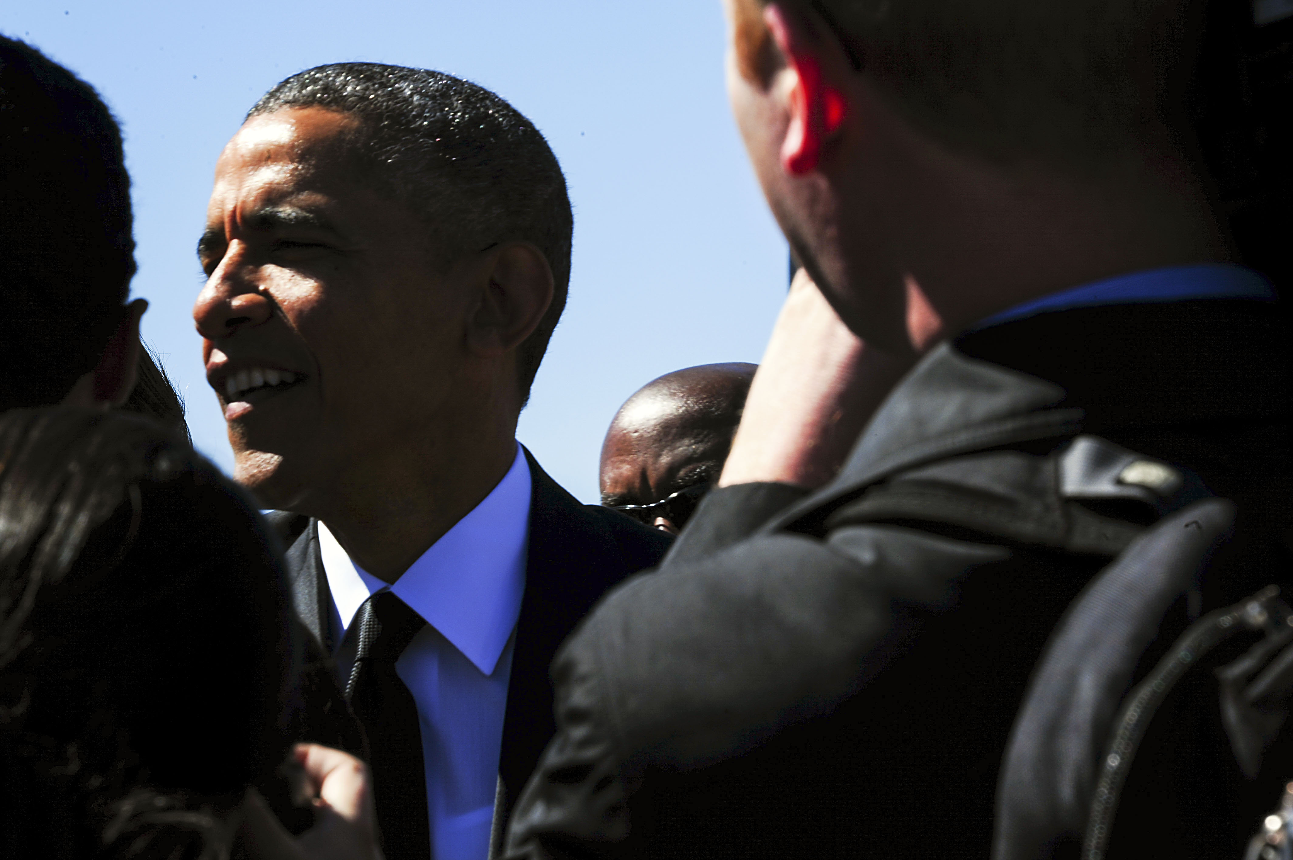 President Obama flies into Maxwell