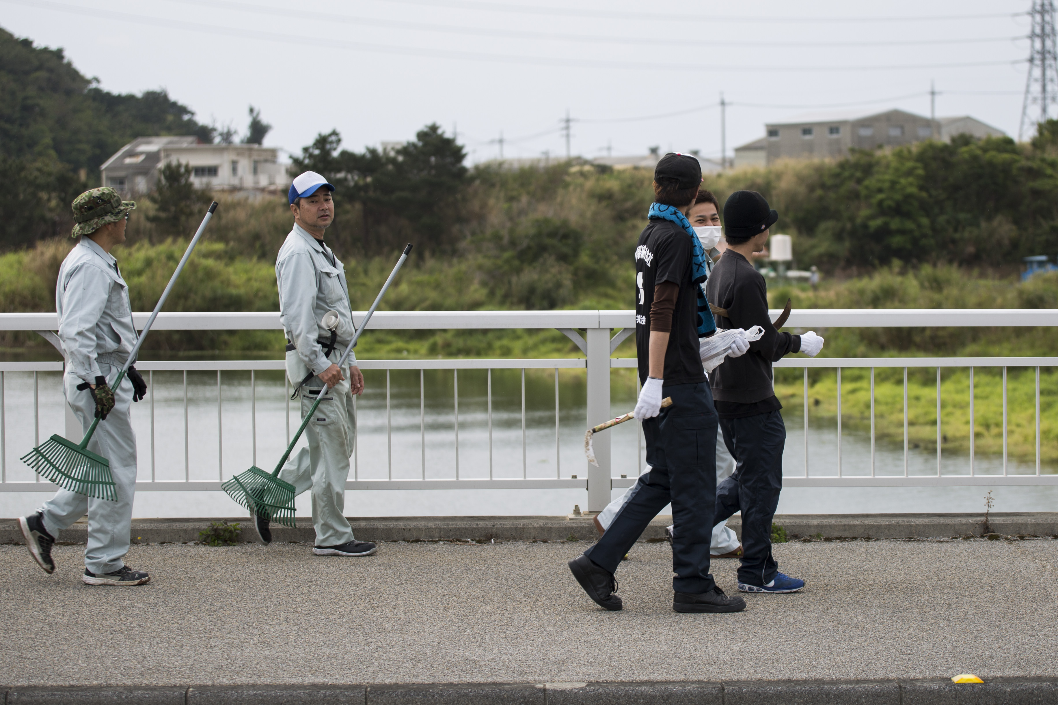 Okinawa residents, US service members clean up Tengan River