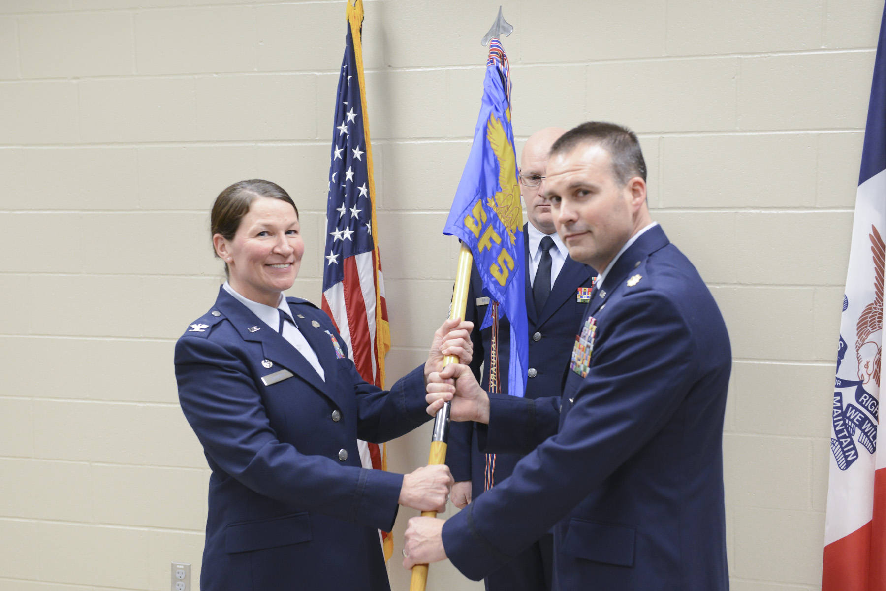 Maj. Howard assumes command of 132WG SFS.