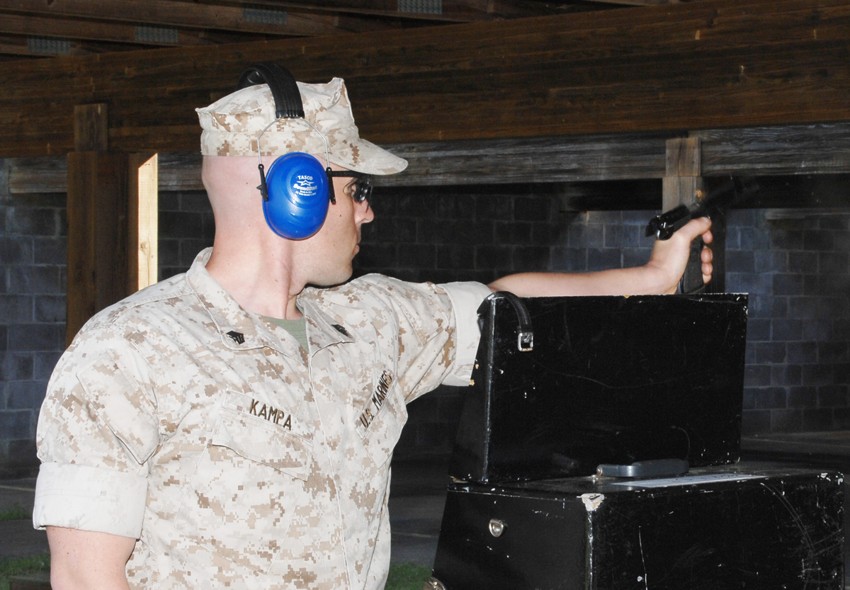 Marines practice for upcoming shooting match