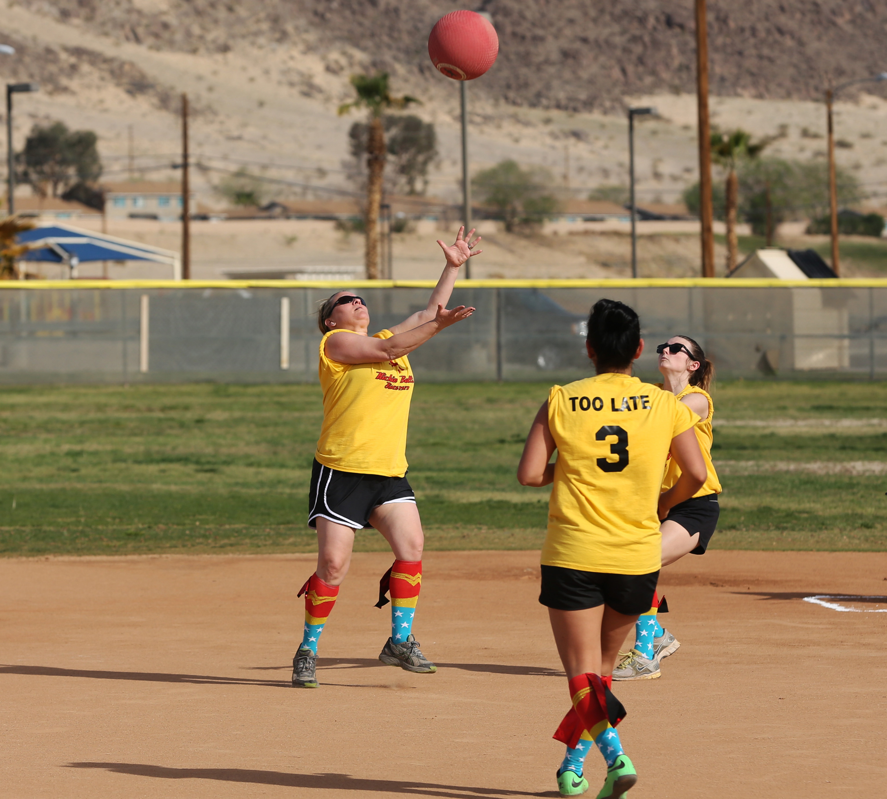 Spouses Go Toe to toe In Kickball League