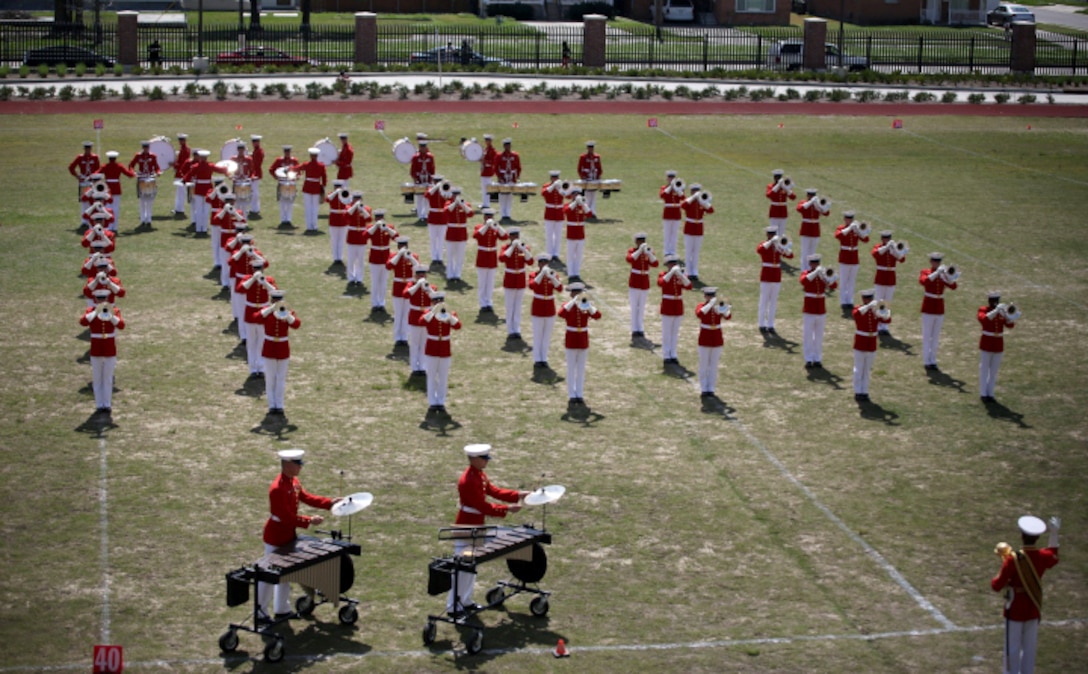 Marine Drum and Bugle Corps performs for MARFORRES