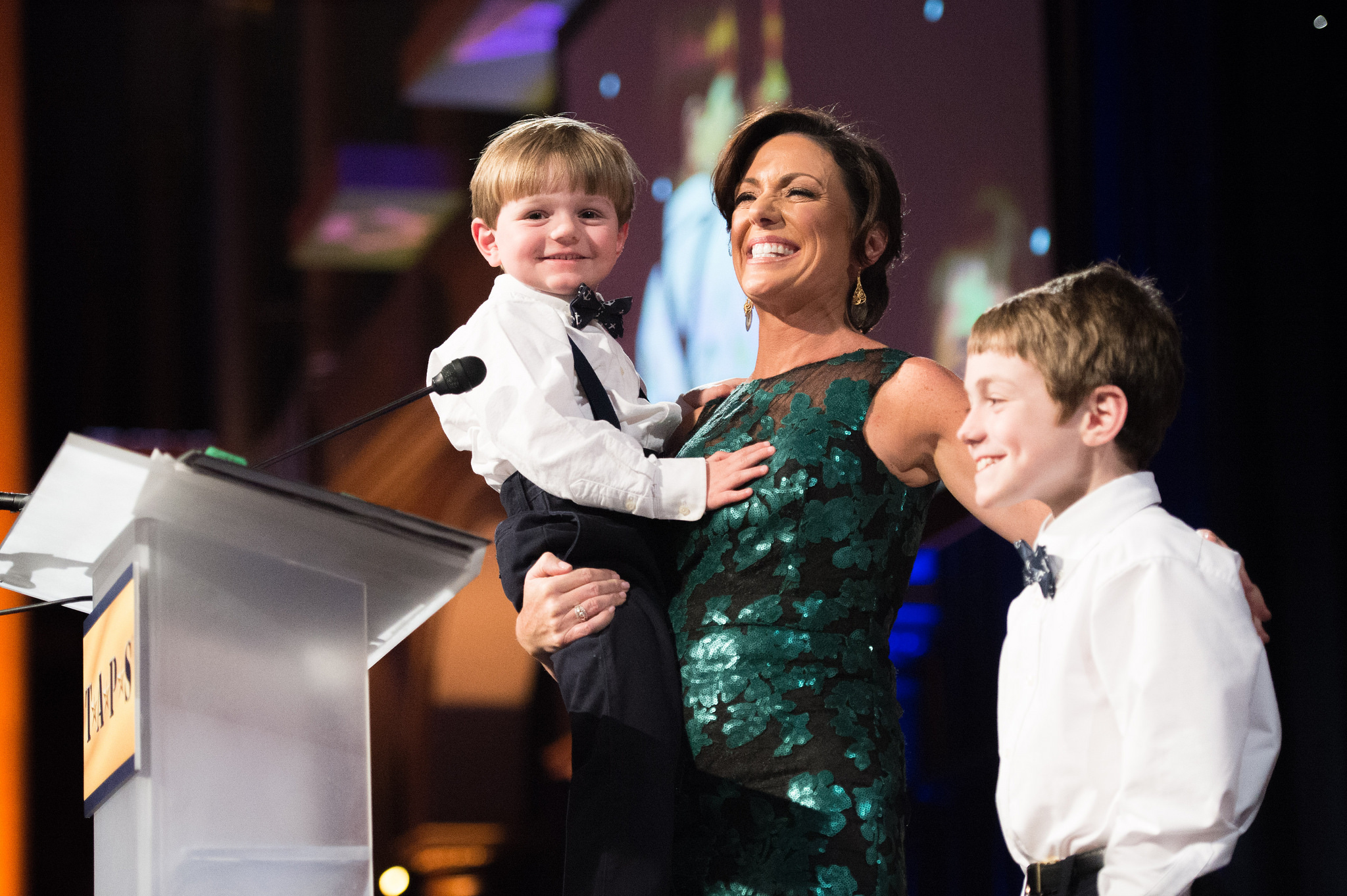 Kyra Phillips, a CNN news anchor, and Landon Gilbert and Liam Gilbert ...
