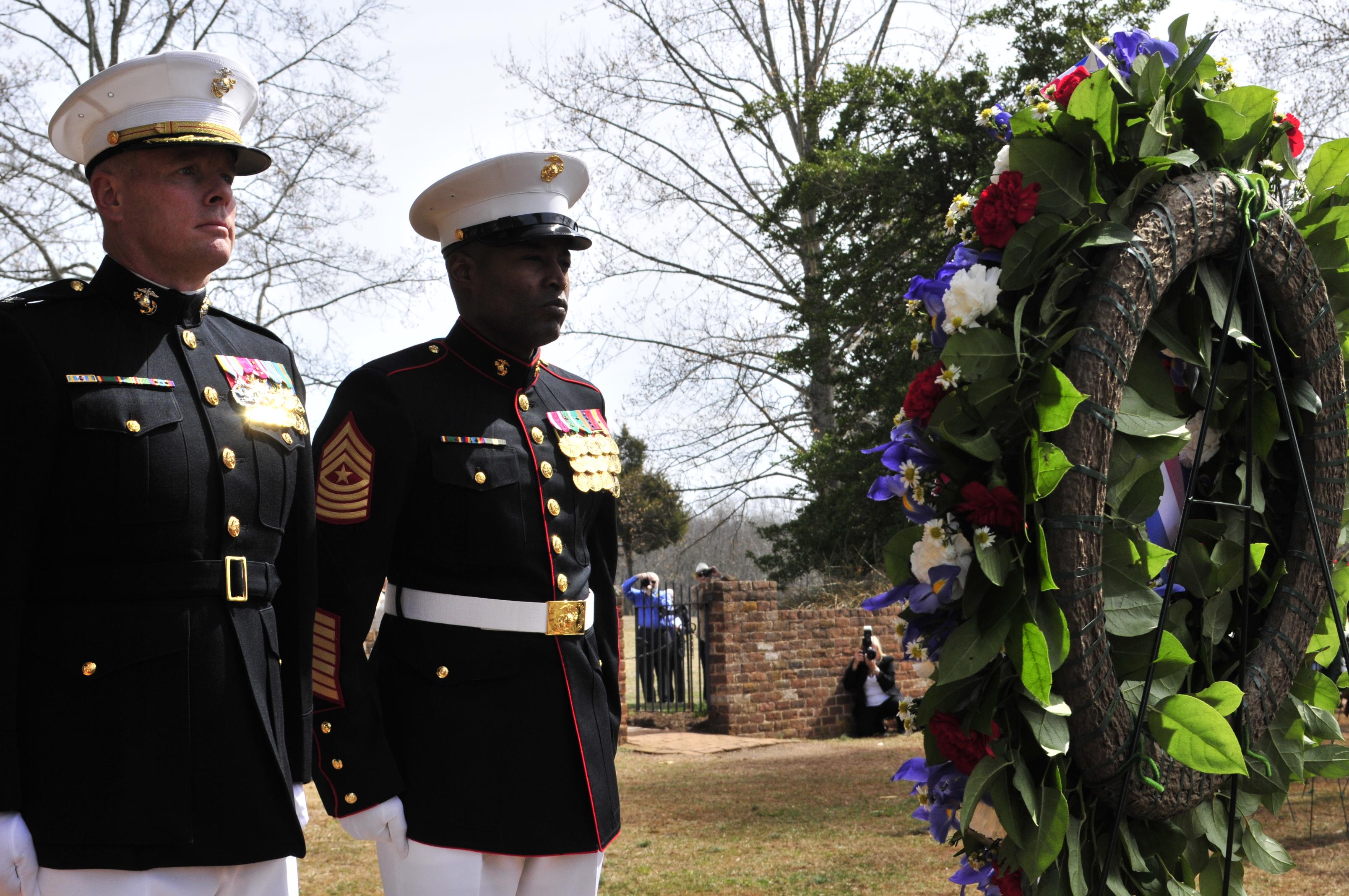 Quantico Marines honor nations fourth president > Marine Corps Base ...