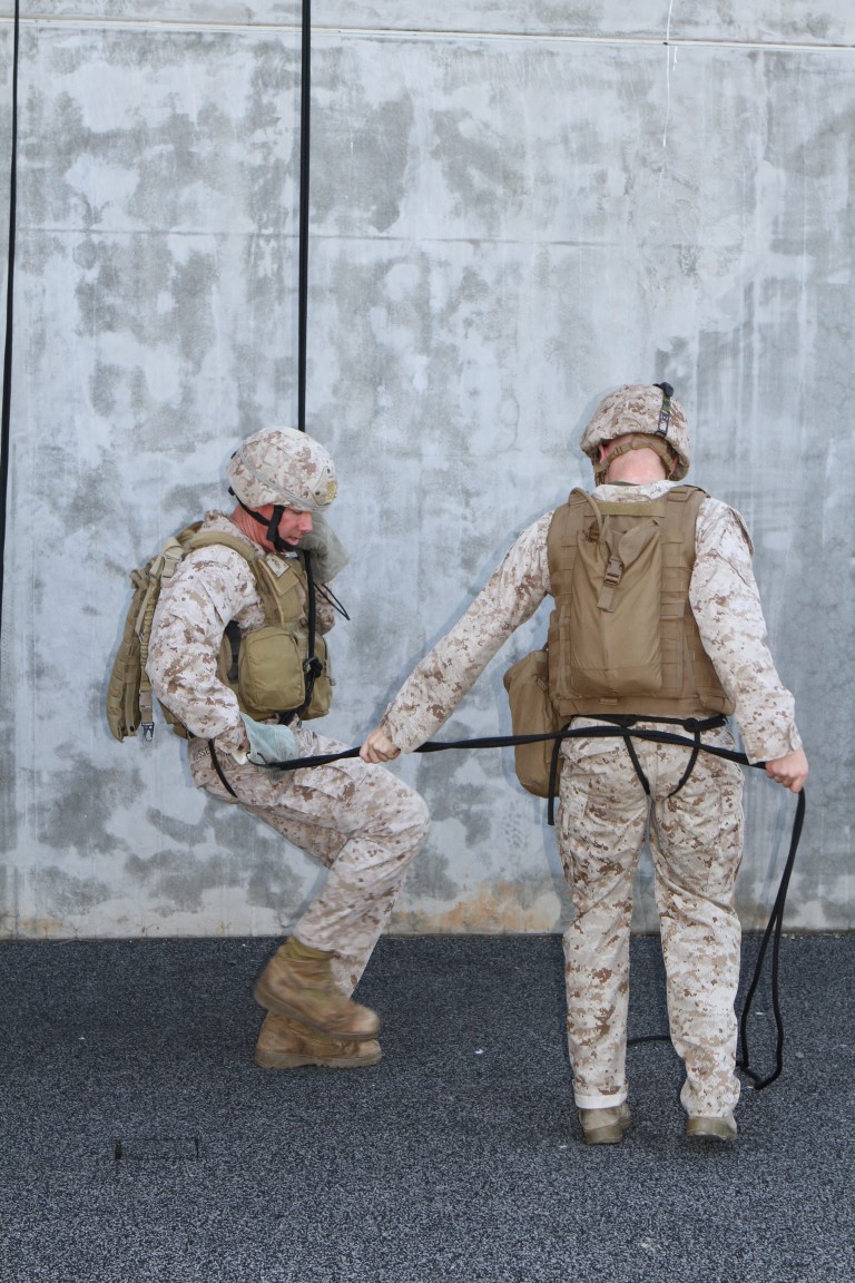 ANGLICO Marines conduct Helicopter Rope Suspension Training