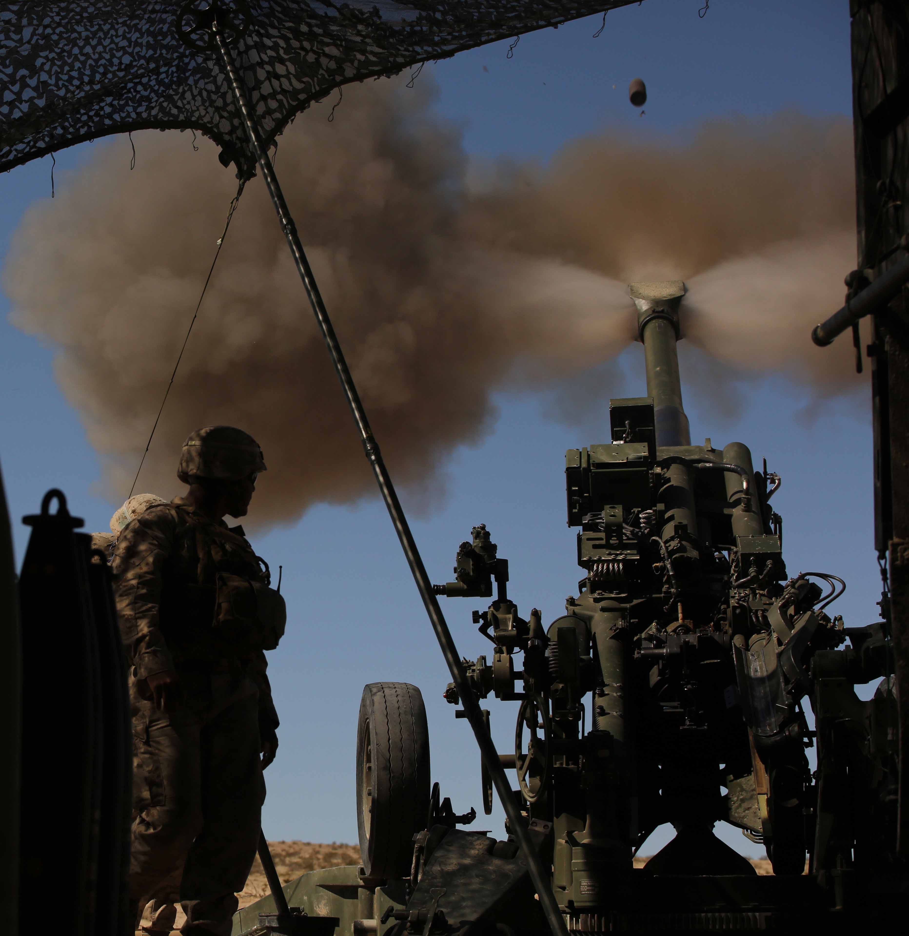Integrated Task Force artillery Marines conduct fire-missions for ...