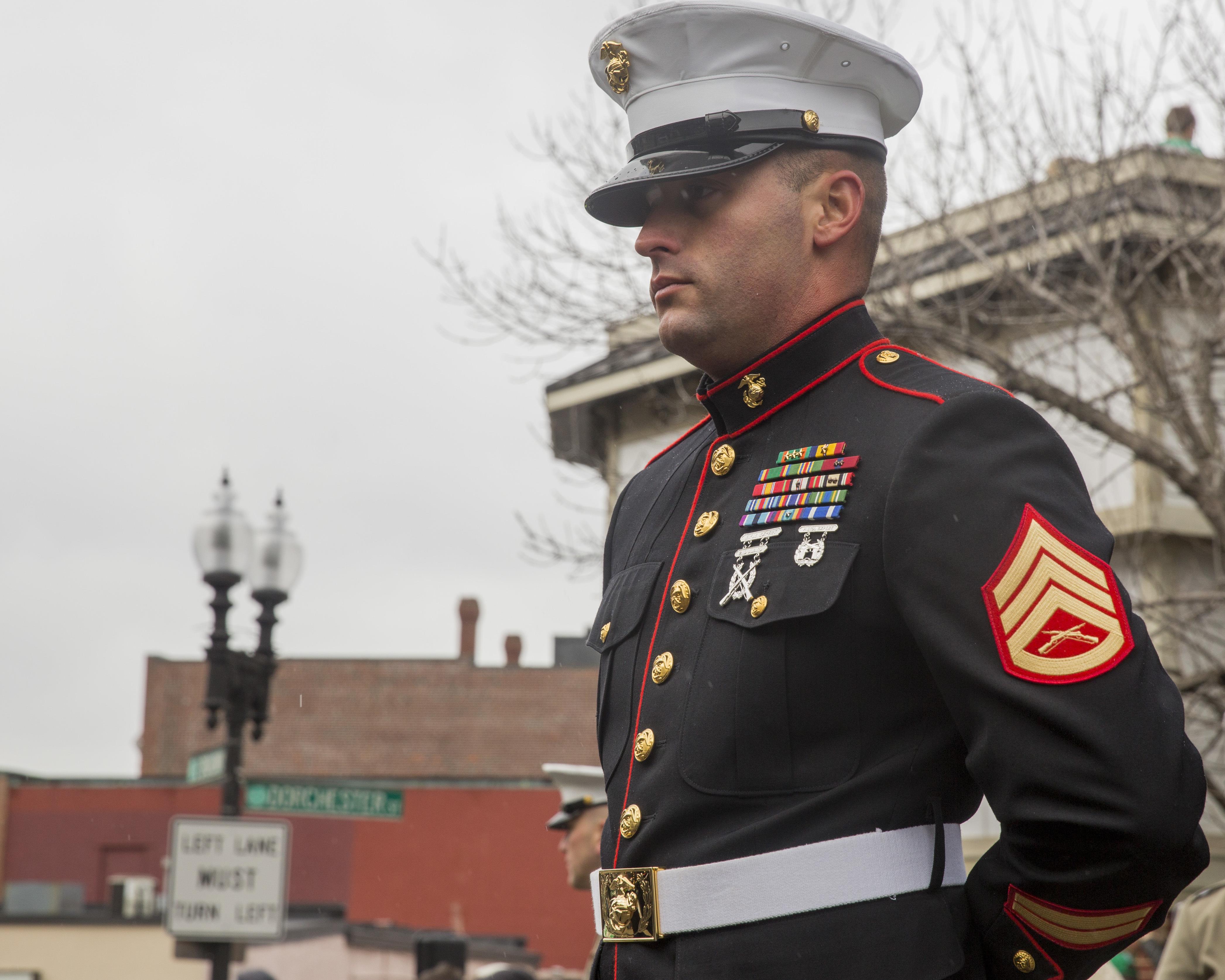 Stand proud: Marines lead Boston’s Saint Patrick’s Day Parade